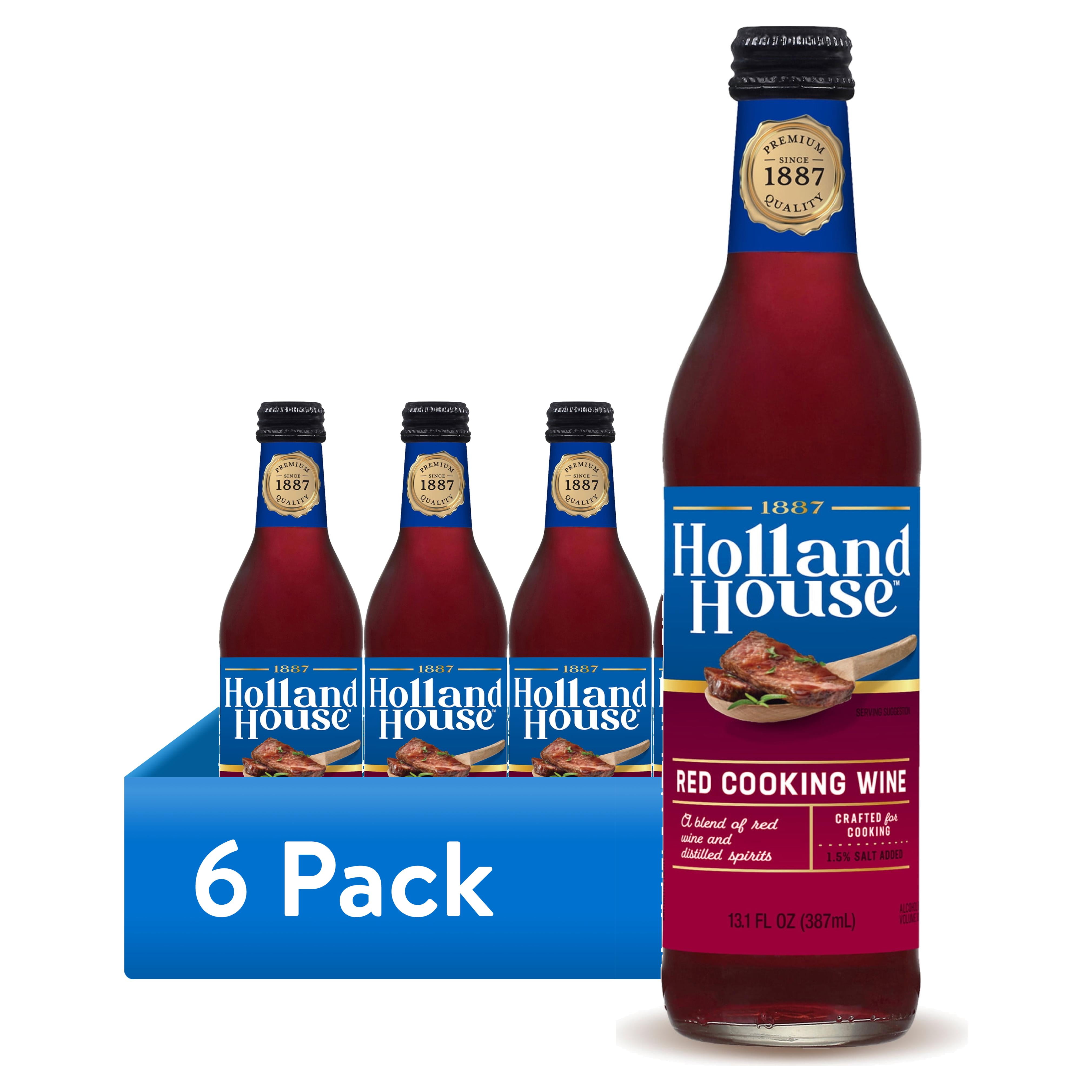 (6 pack) Holland House Red Cooking Wine, 13 fl oz, 13.0 Servings per ...