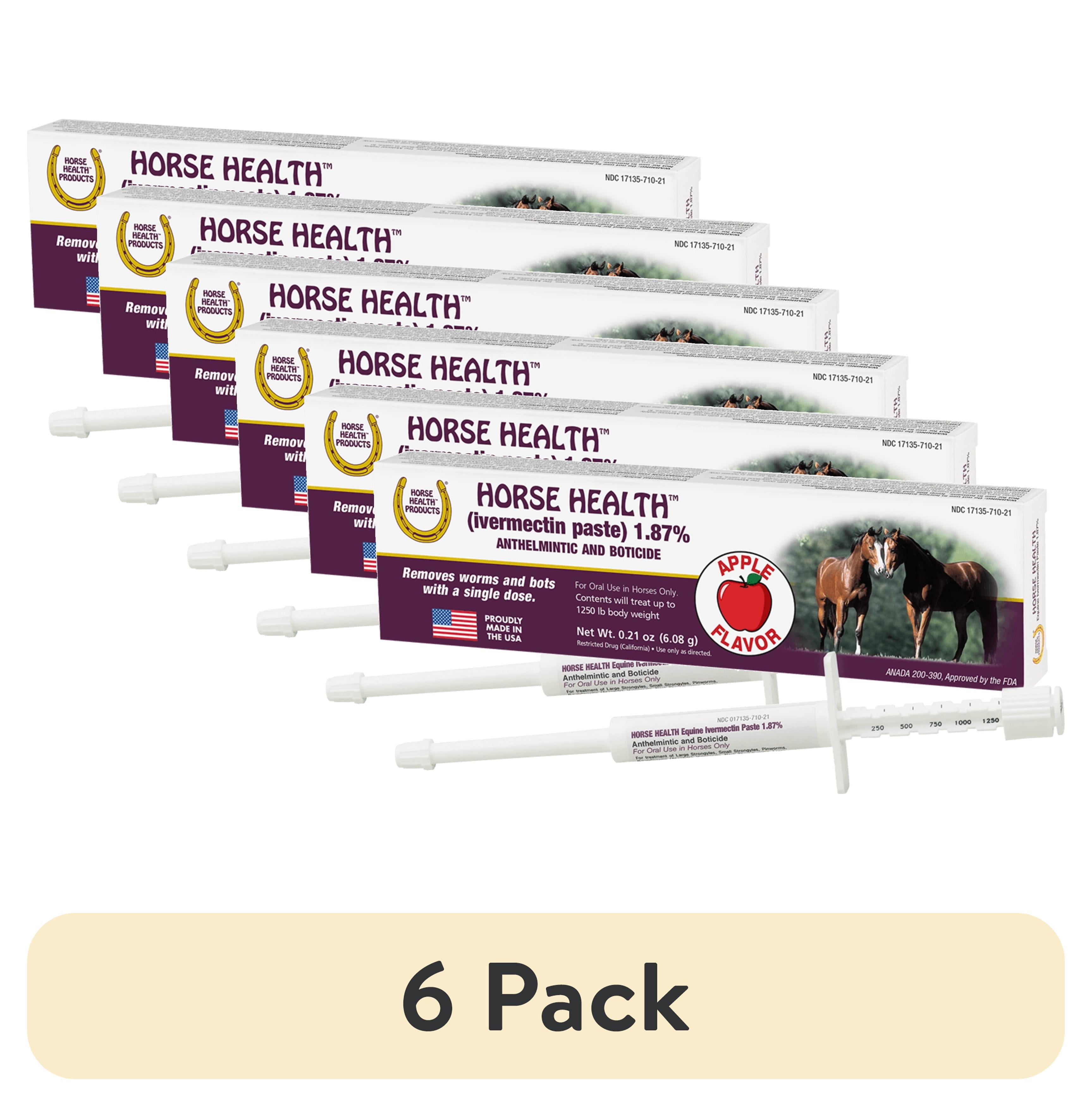 (6 pack) Horse Health (ivermectin paste) 1.87%, Equine Dewormer, up to ...