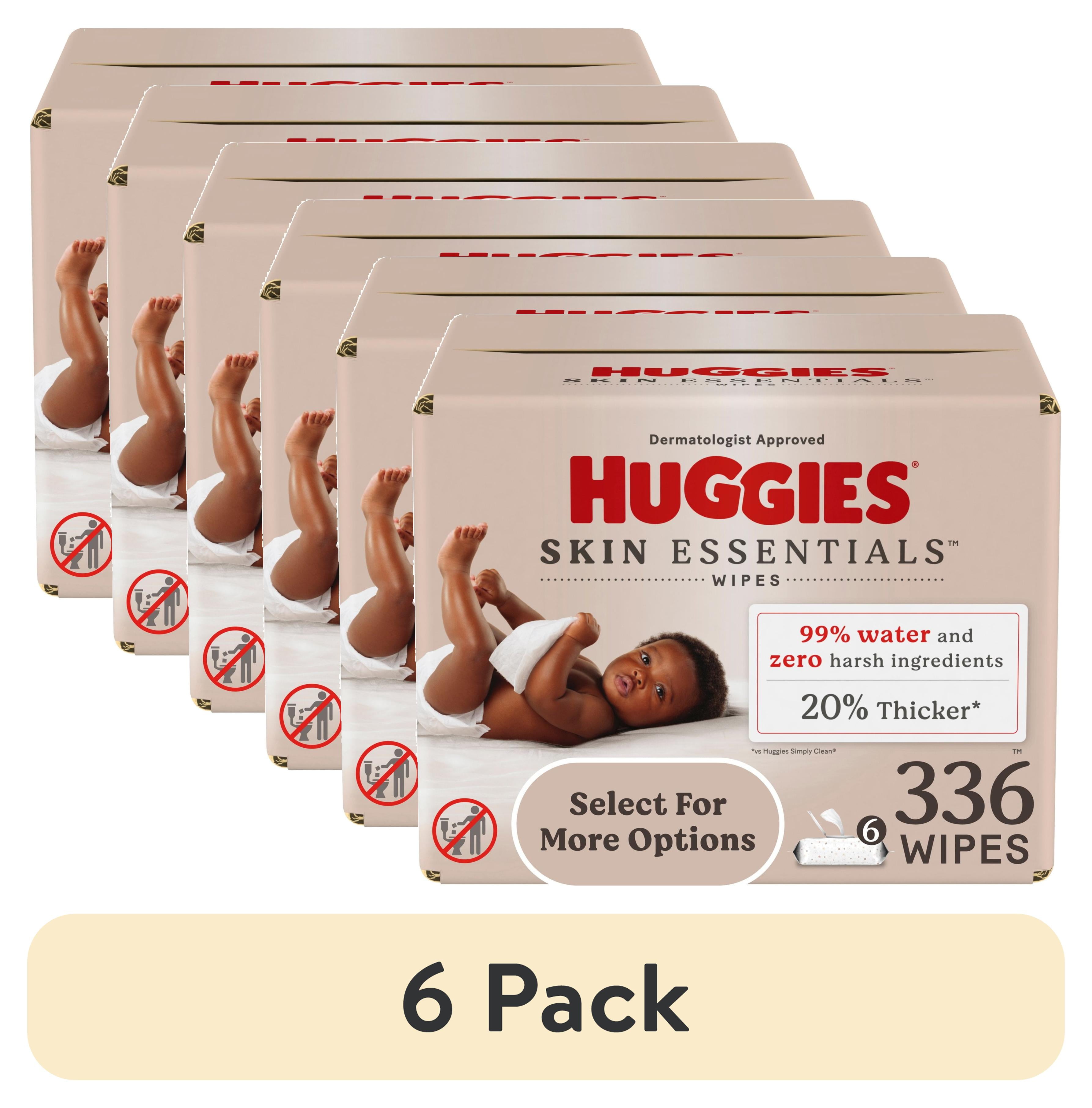 (6 pack) Huggies Skin Essentials Sensitive Baby Wipes, Unscented, 6 ...