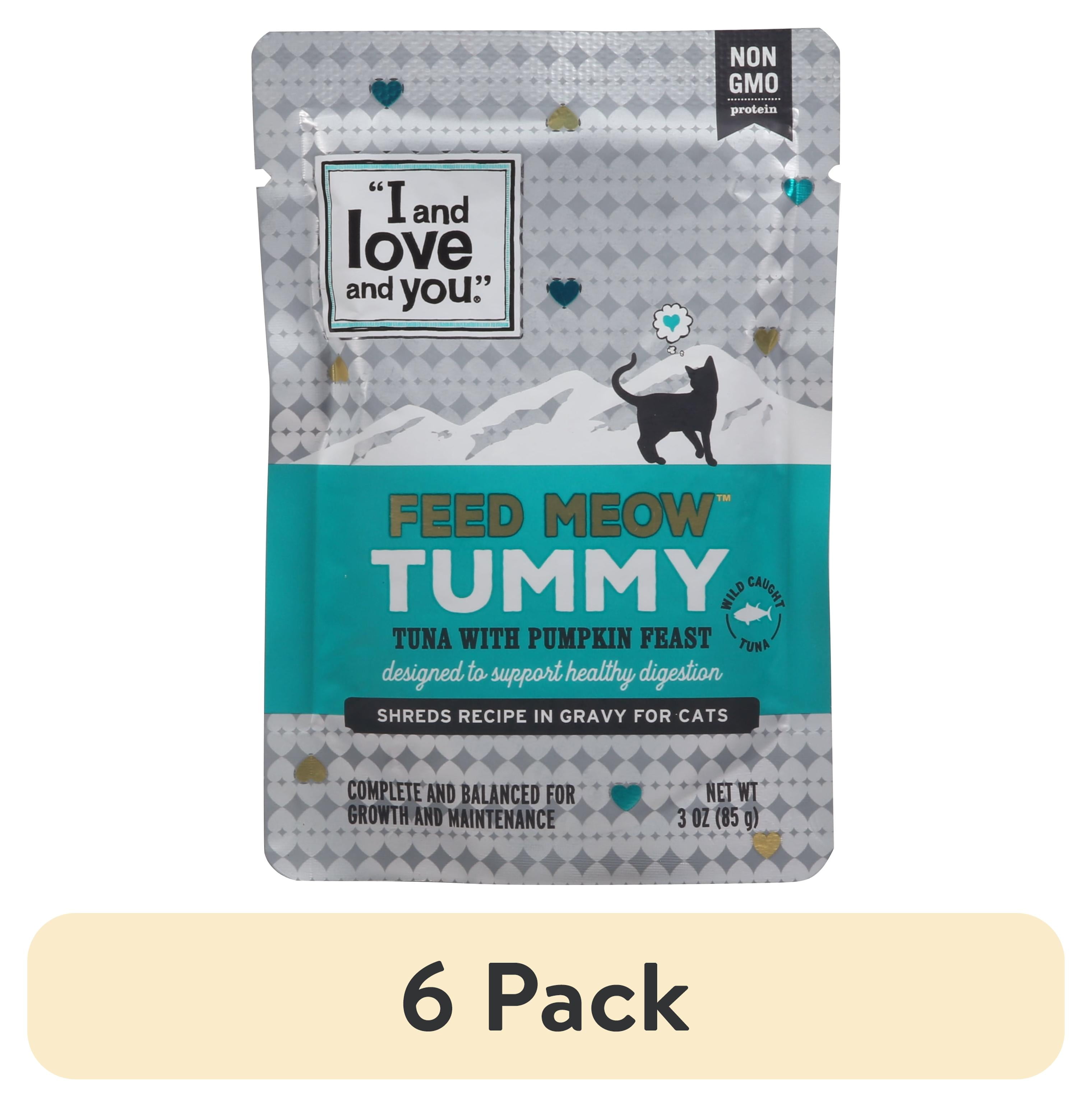 (6 pack) "I and love and you" Feed Meow Wet Cat Food Toppers, Tummy ...