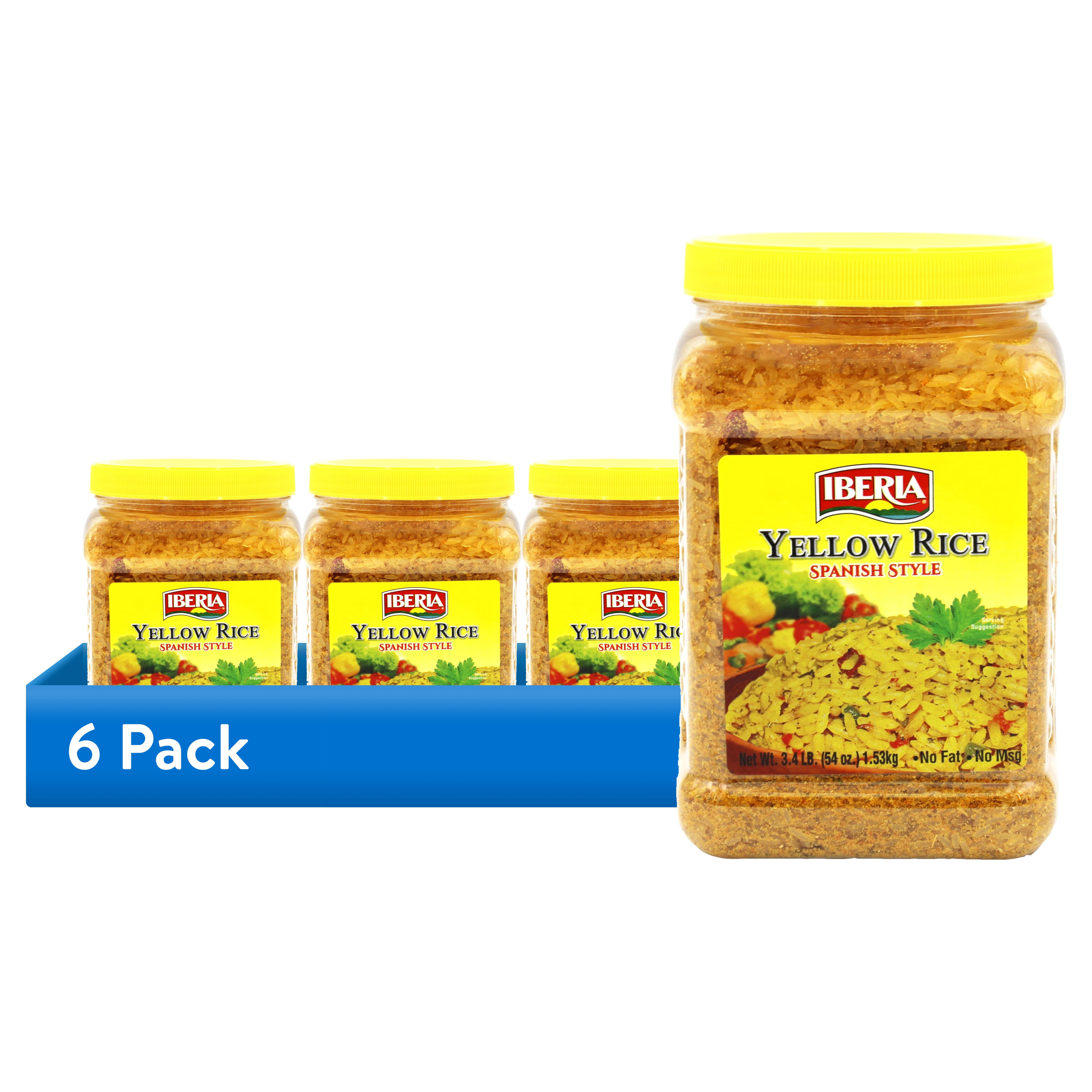 (6 pack) Iberia Yellow Rice, 14 oz Jar - Walmart.com