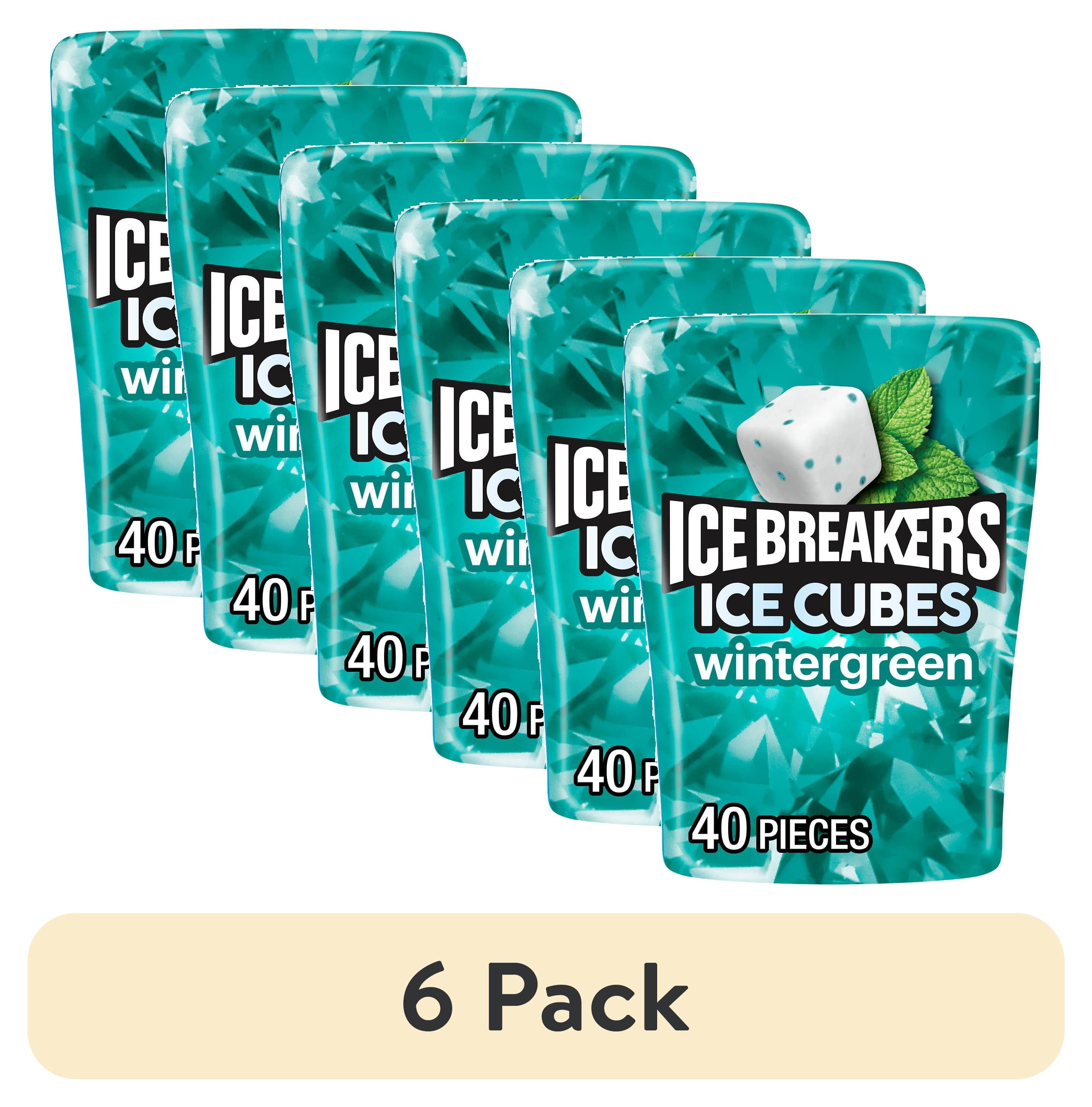 (6 pack) Ice Breakers Ice Cubes Wintergreen Sugar Free Chewing Gum ...