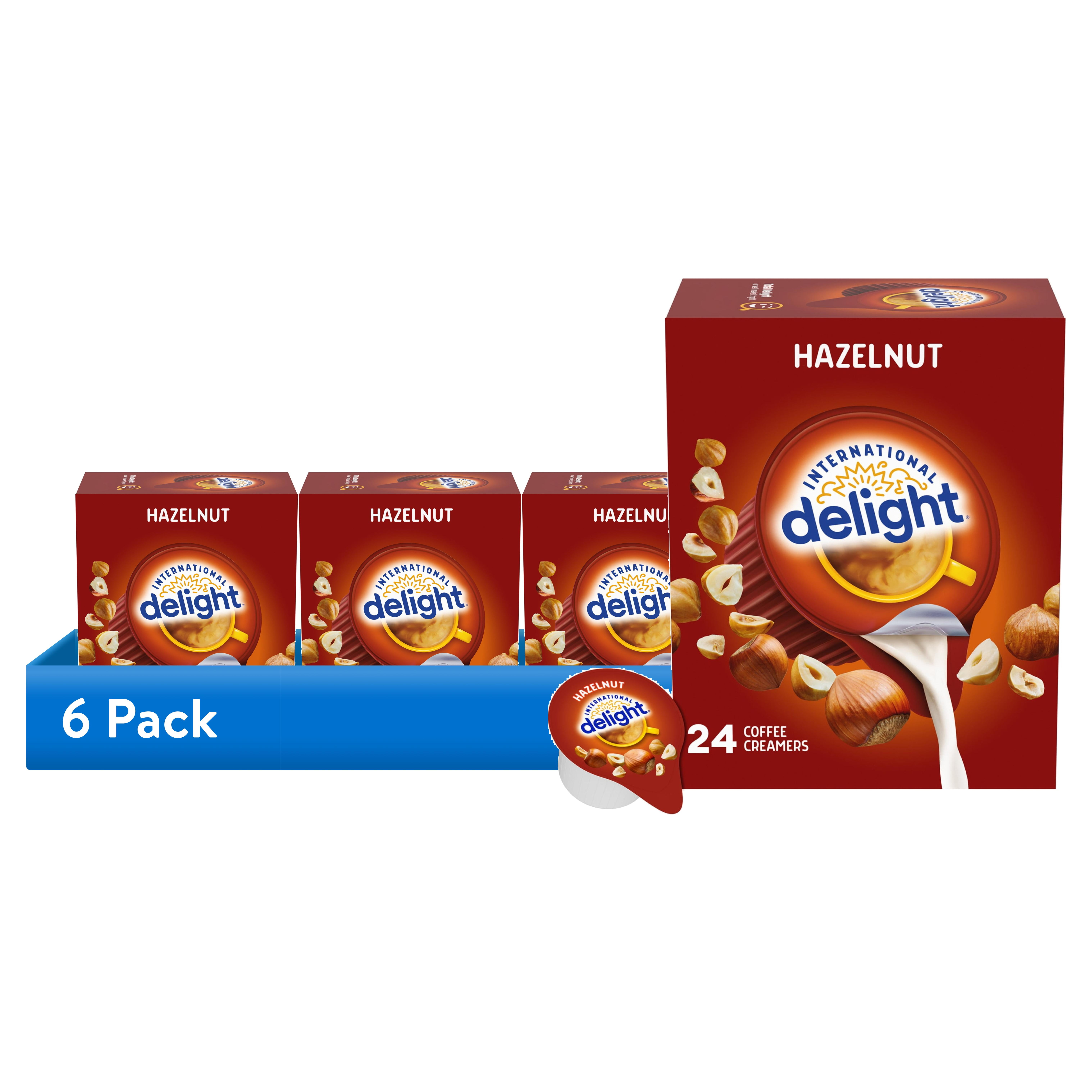 (6 pack) International Delight Hazelnut Coffee Creamer Singles, 0.44 fl ...