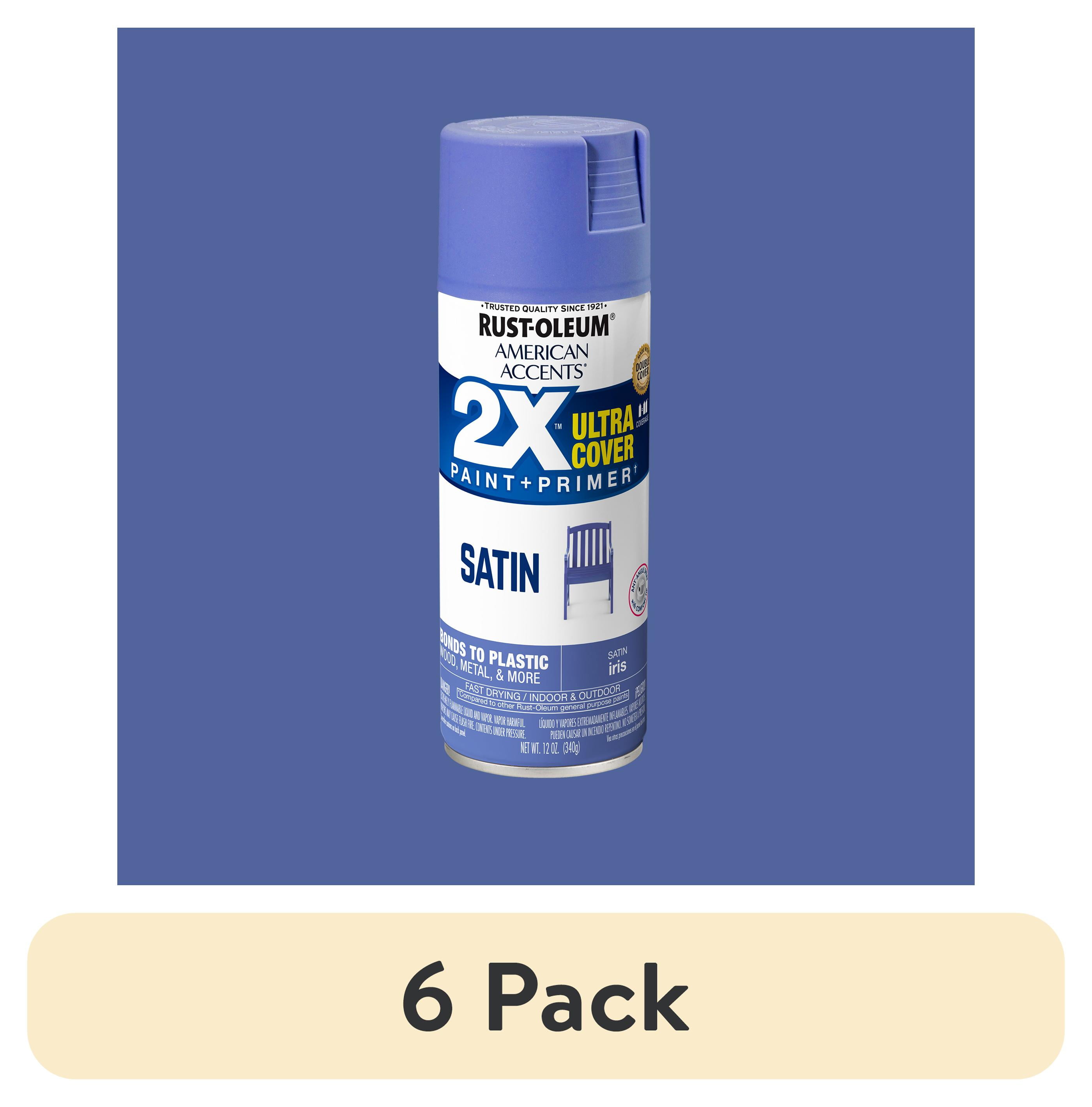 (6 pack) Iris, Rust-Oleum American Accents 2X Ultra Cover Satin Spray ...