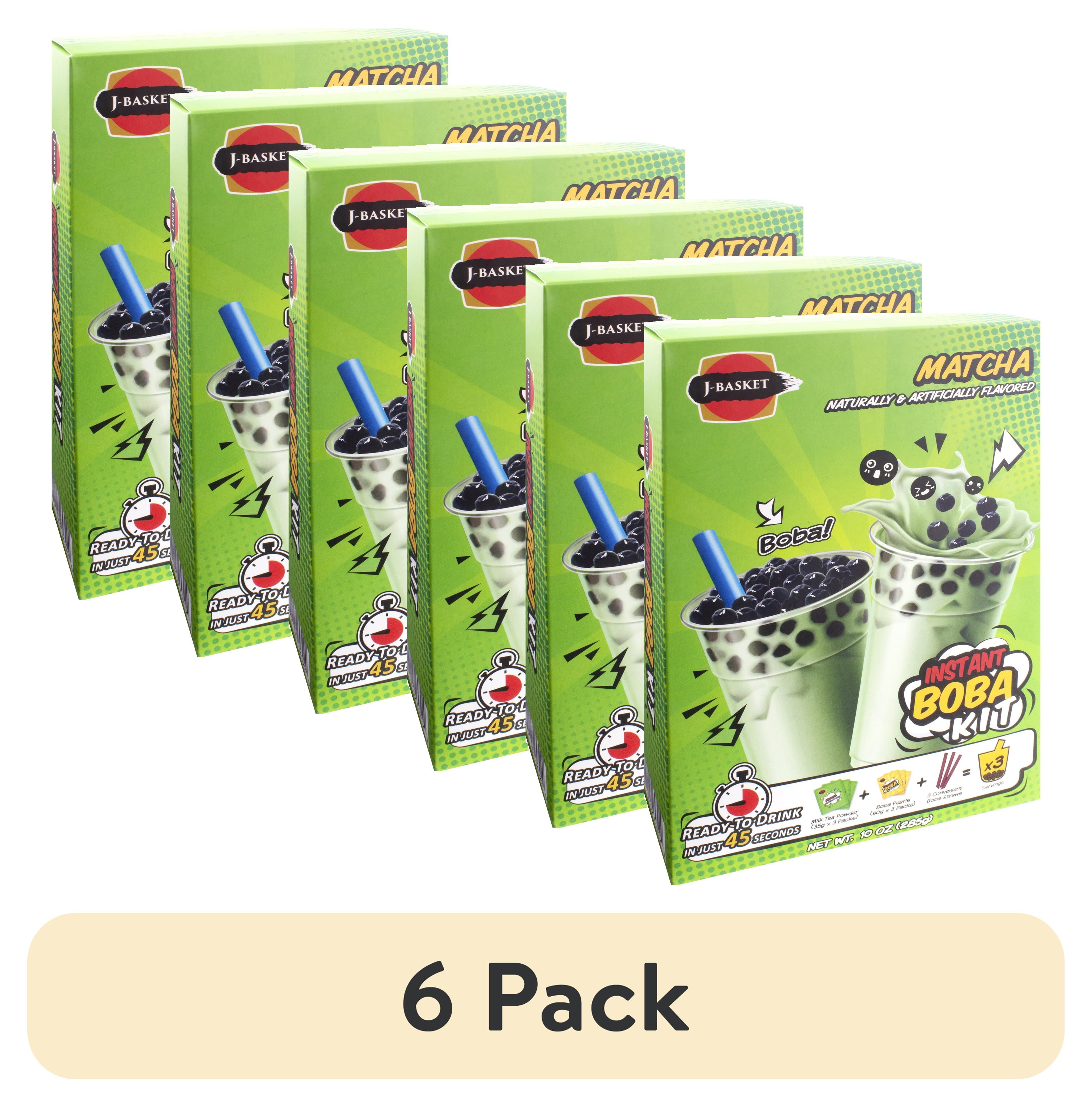 (6 pack) J-Basket Matcha Instant Tea Boba Kit 10oz /285g - Walmart.com