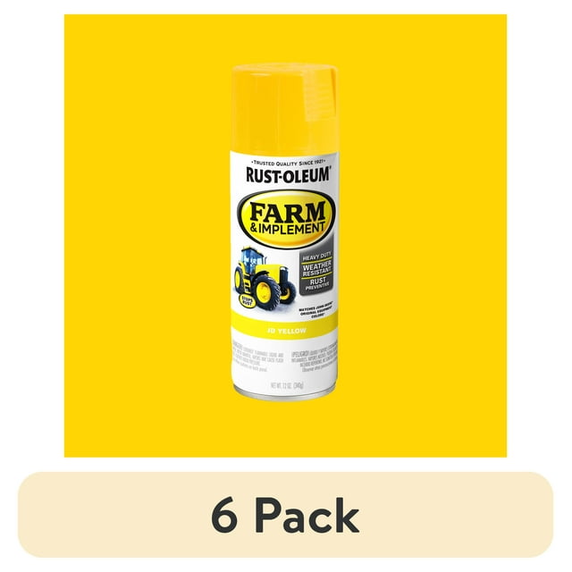 (6 pack) JD Yellow, Rust-Oleum Specialty Farm and Implement Gloss Spray ...