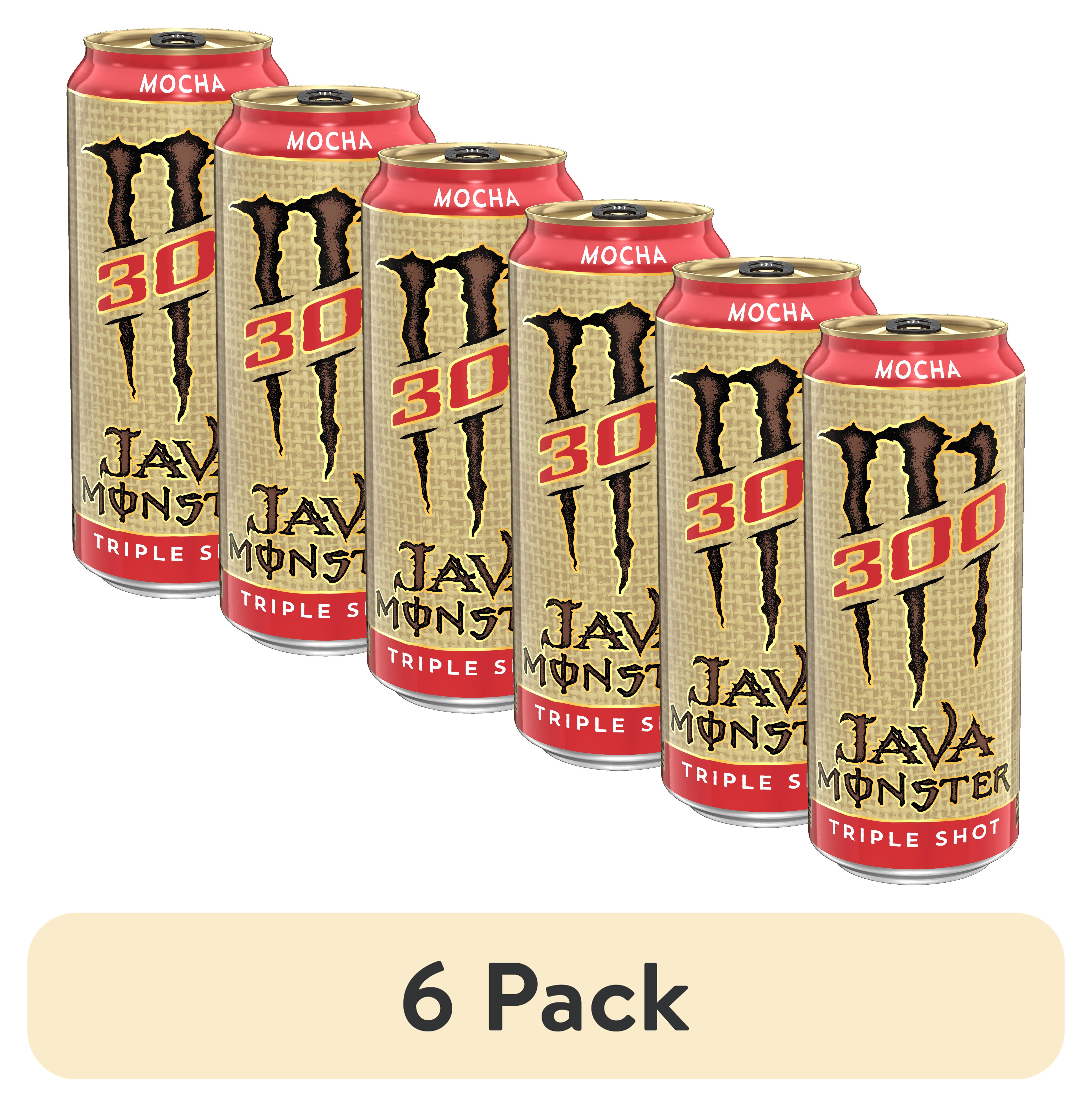 (6 pack) Java Monster, 300 Mocha, Coffee + Energy Drink, 15 fl oz ...
