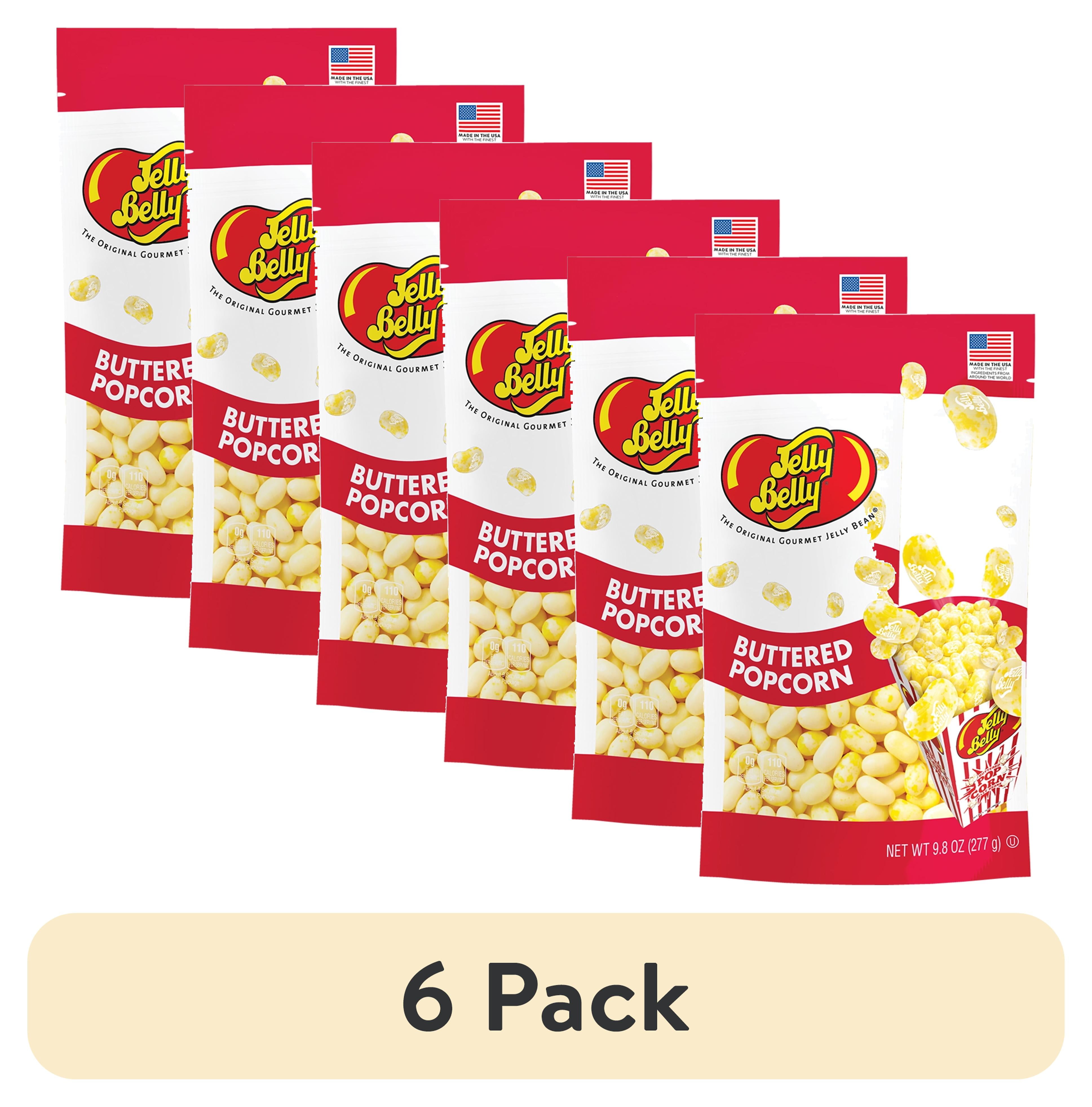(6 pack) Jelly Belly Buttered Popcorn Jelly Beans - 9.8 oz Pouch Bag ...