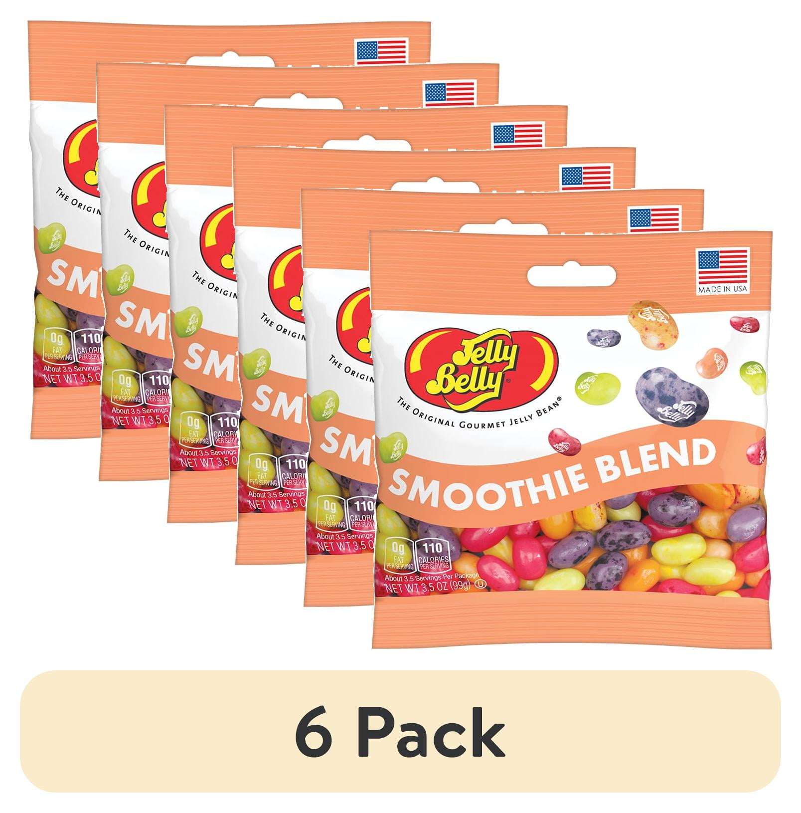 (6 pack) Jelly Belly Smoothie Jelly Beans - 3.5 oz Grab & Go® Bag ...