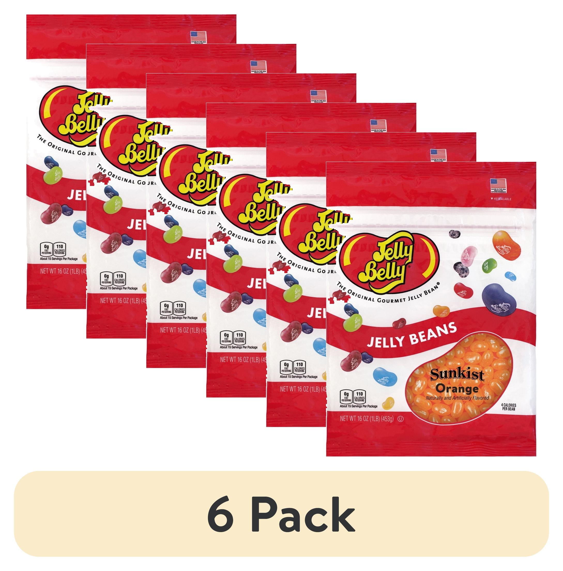 (6 pack) Jelly Belly Sunkist® Orange Jelly Beans - 1 Pound (16 Ounces ...