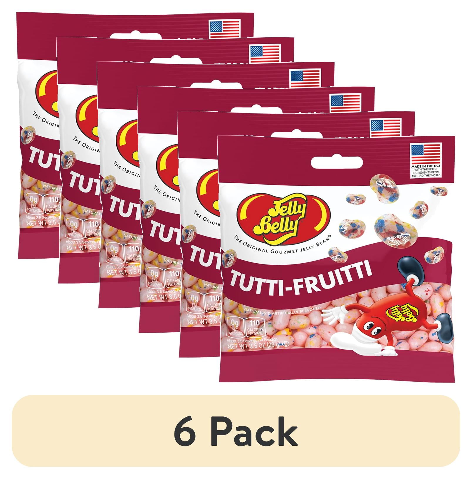 (6 pack) Jelly Belly Tutti-Fruitti Jelly Beans - 3.5 oz Grab & Go® Bag ...