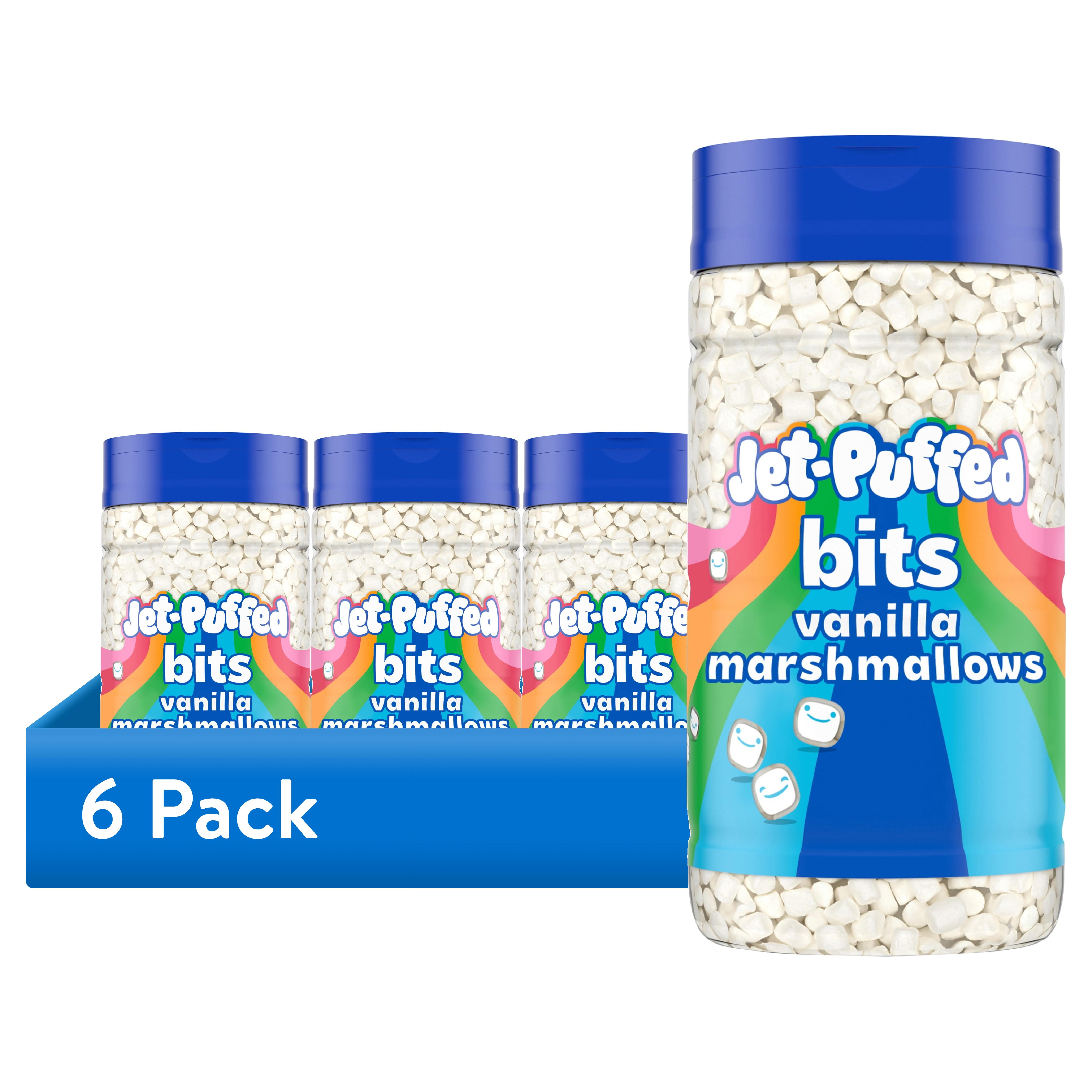 (6 pack) Jet-Puffed Vanilla Marshmallow Bits, 3 oz Shaker, No Allergen ...