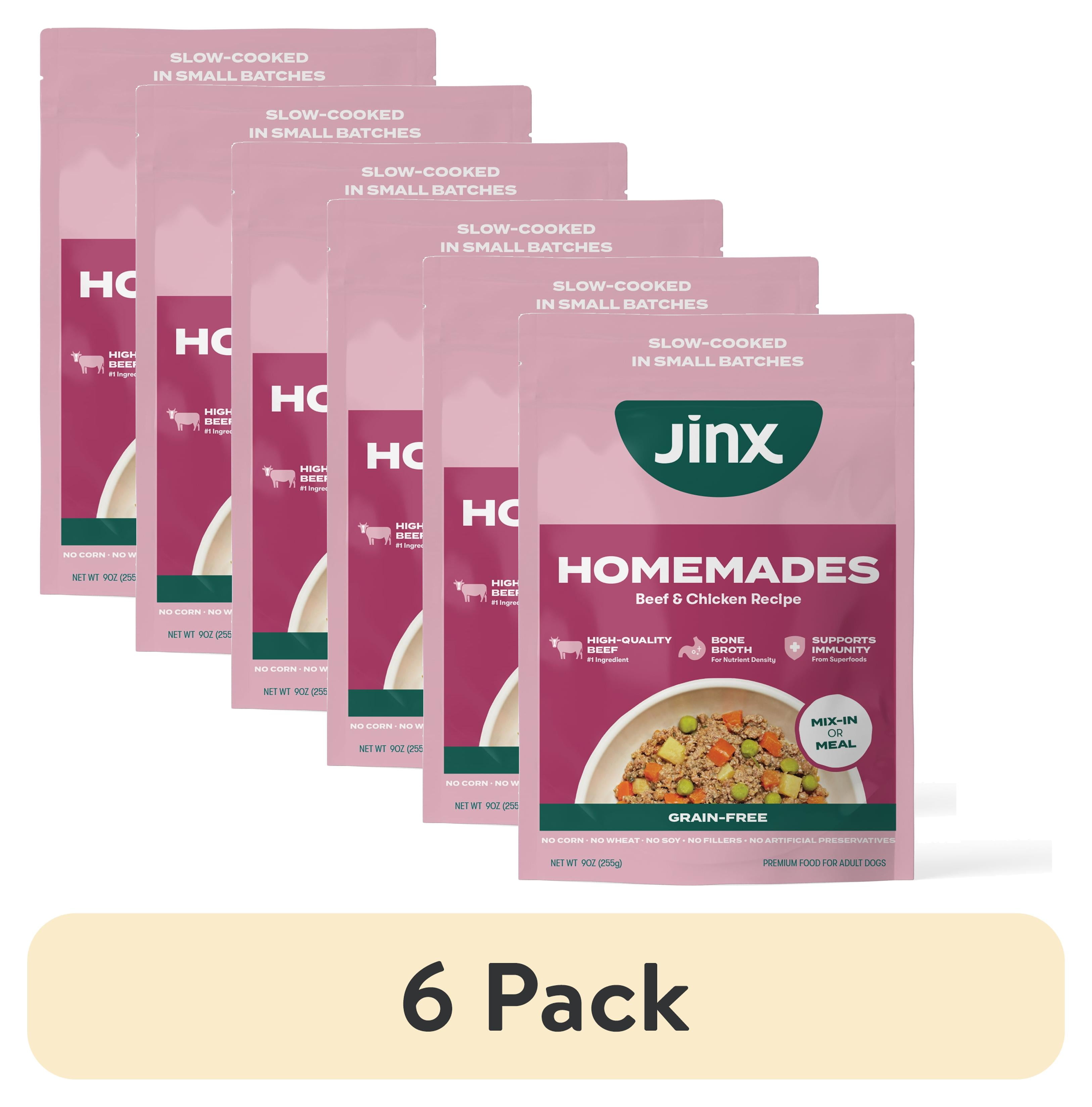 (6 pack) Jinx Homemades Beef & Chicken Recipe Wet Natural Dog Food, 9 ...