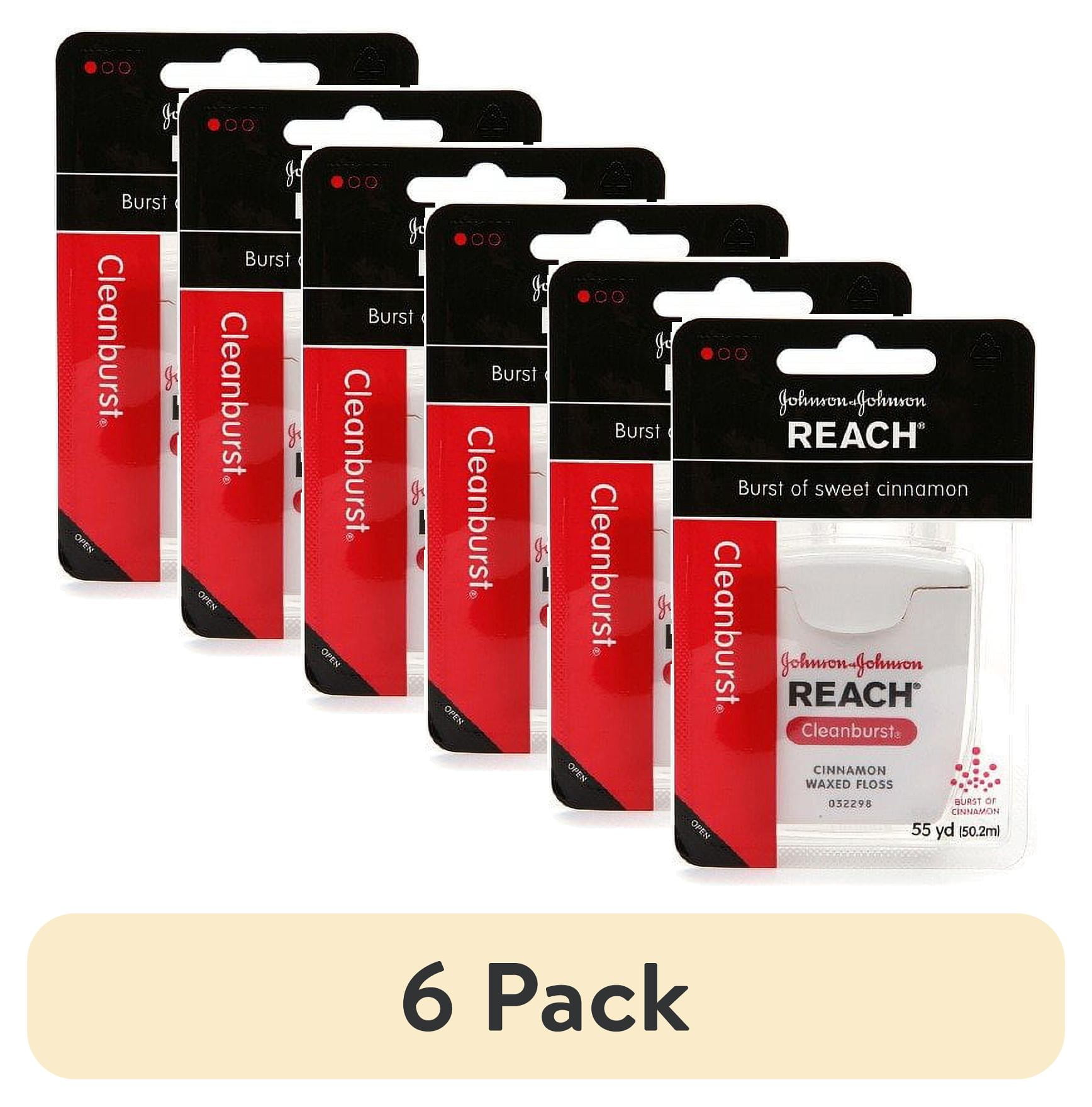 (6 pack) Johnson & Johnson REACH Dental Floss Cleanburst of Sweet ...