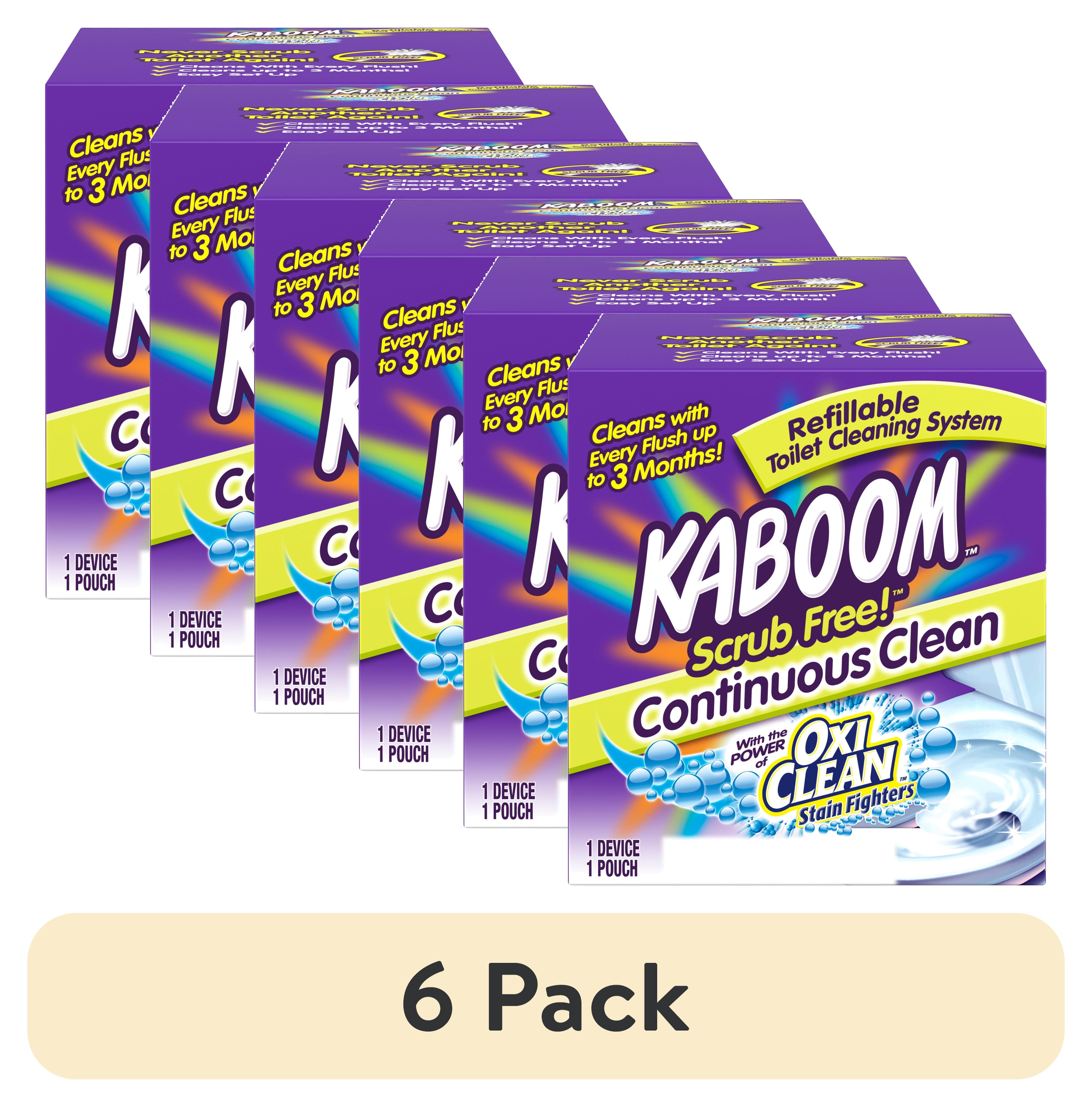 (6 pack) Kaboom Scrub Free! Continuous Clean Toilet Cleaning 1CT System ...