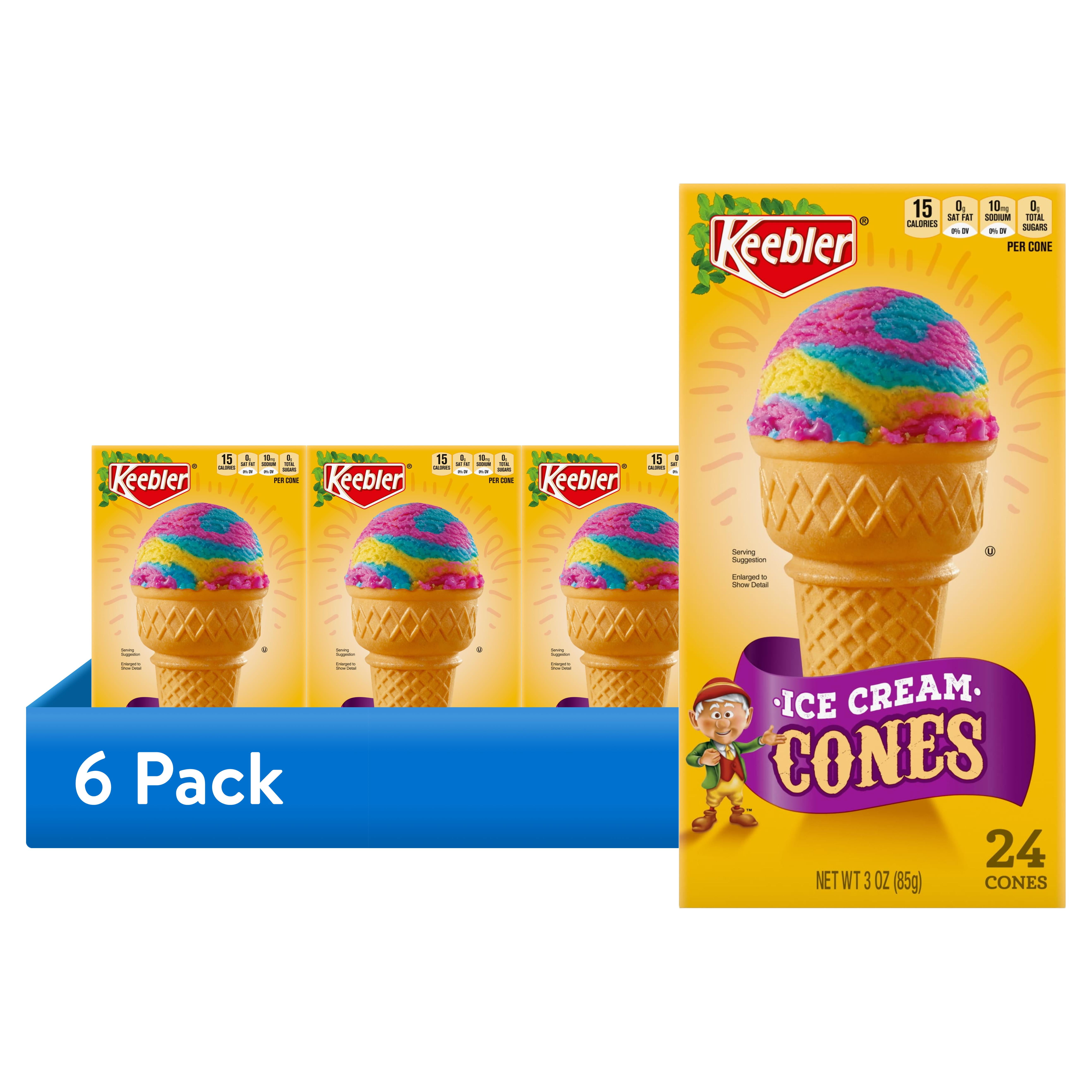(6 pack) Keebler Ice Cream Cones, 24 ct Box, 3 oz - Walmart.com