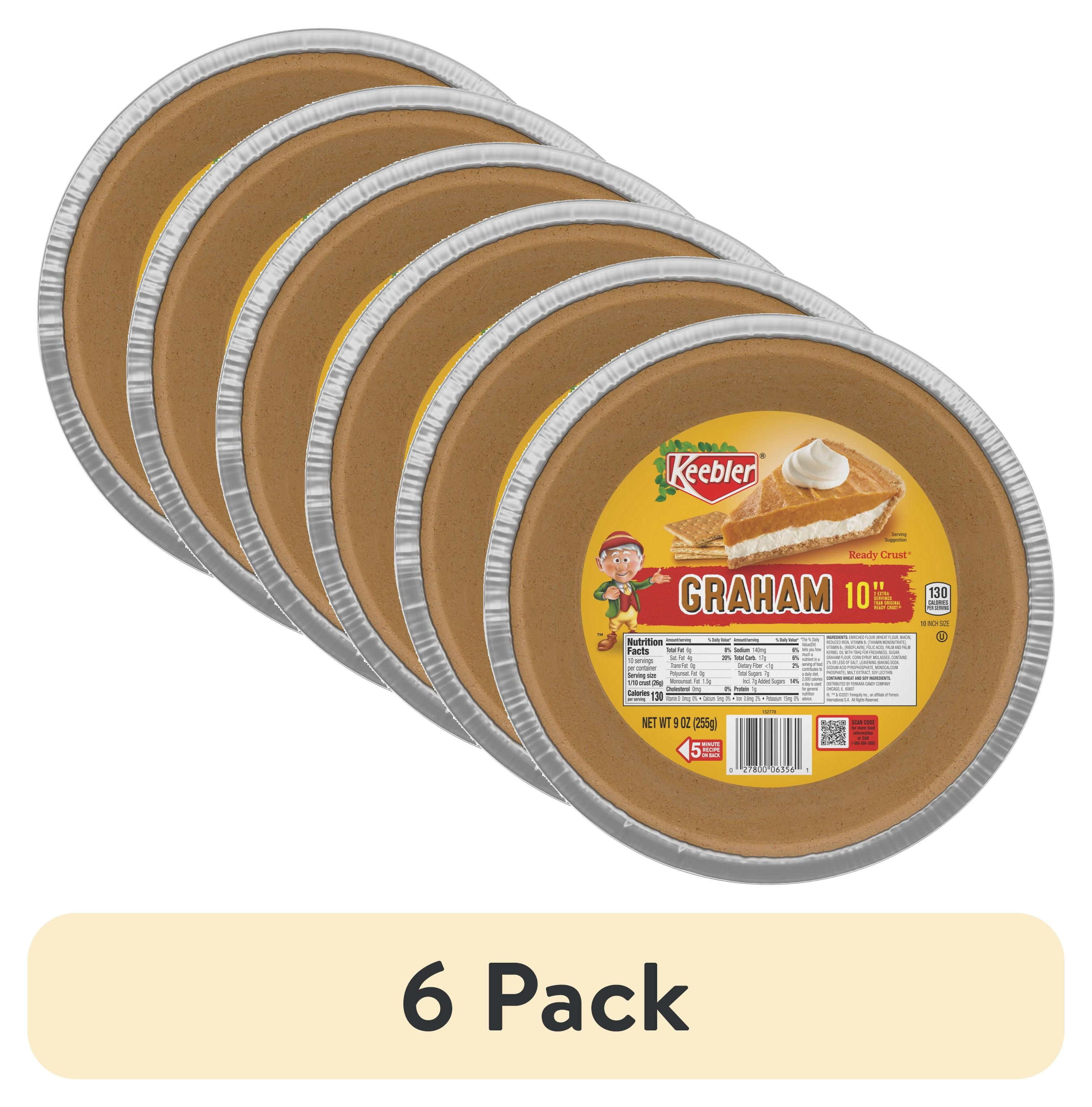 (6 pack) Keebler Ready Crust 10-Inch Graham Cracker Pie Crust, Premade ...