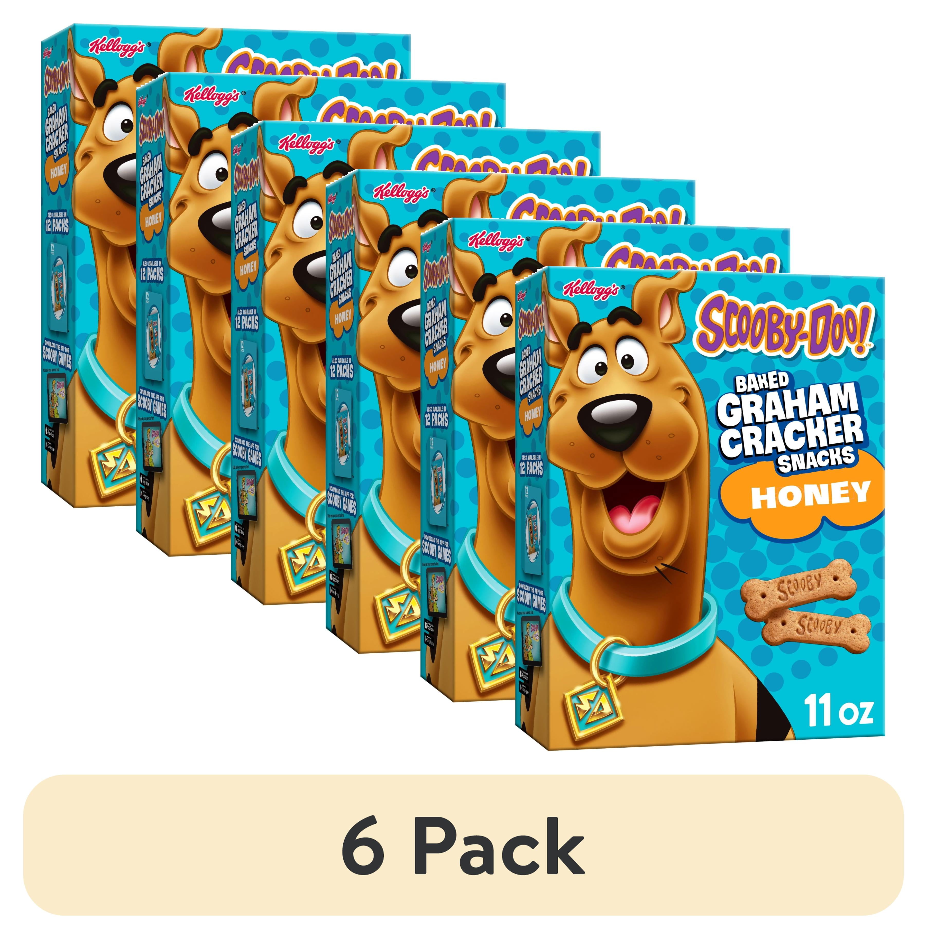 (6 pack) Kellogg's SCOOBY-DOO! Honey Baked Graham Cracker Snacks, Lunch ...