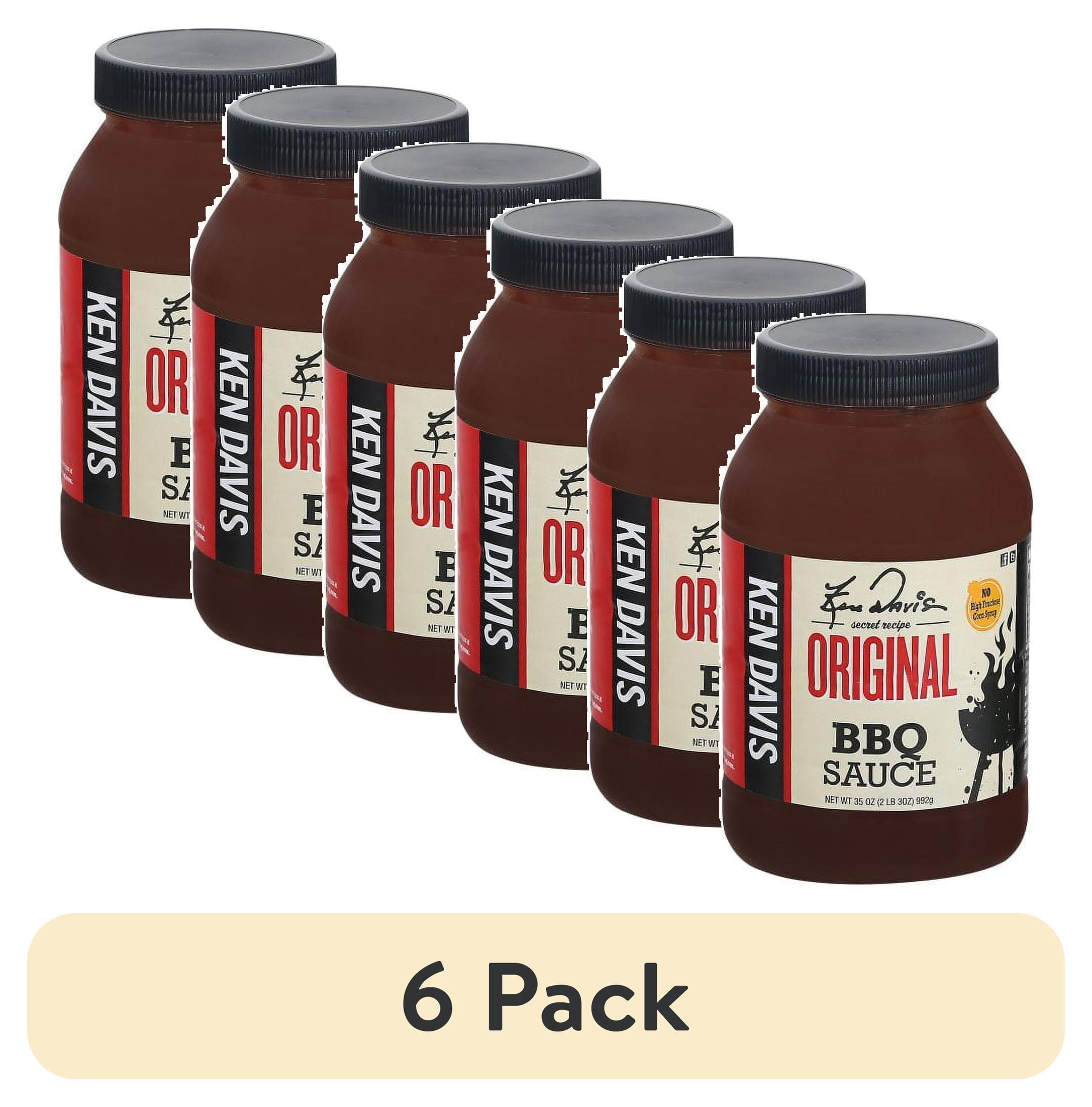 (6 pack) Ken Davis Products Ken Davis Bar-B-Q Sauce, Original, 35 oz ...