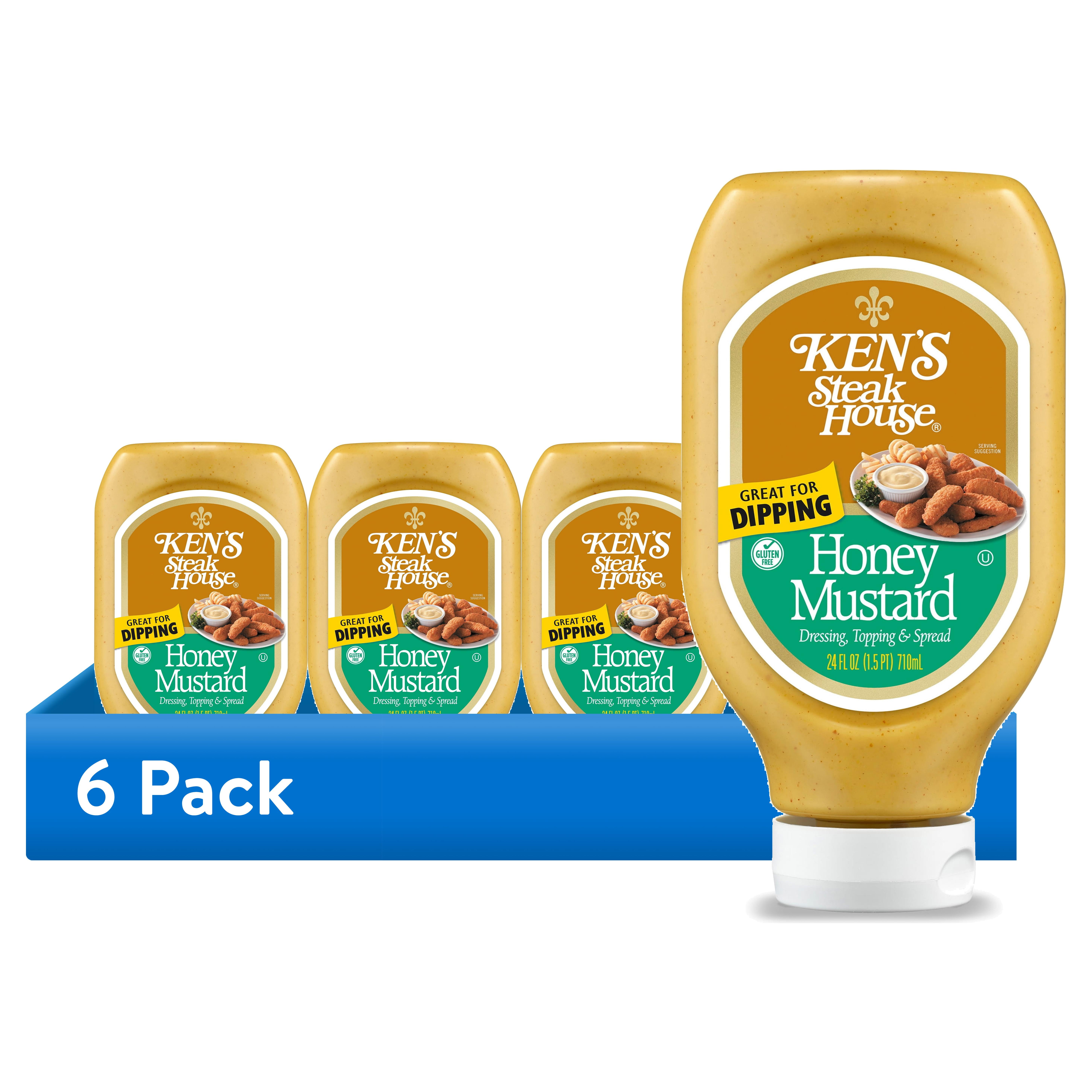 (6 pack) Ken's Steak House Honey Mustard Dressing, Topping & Spread 24 ...