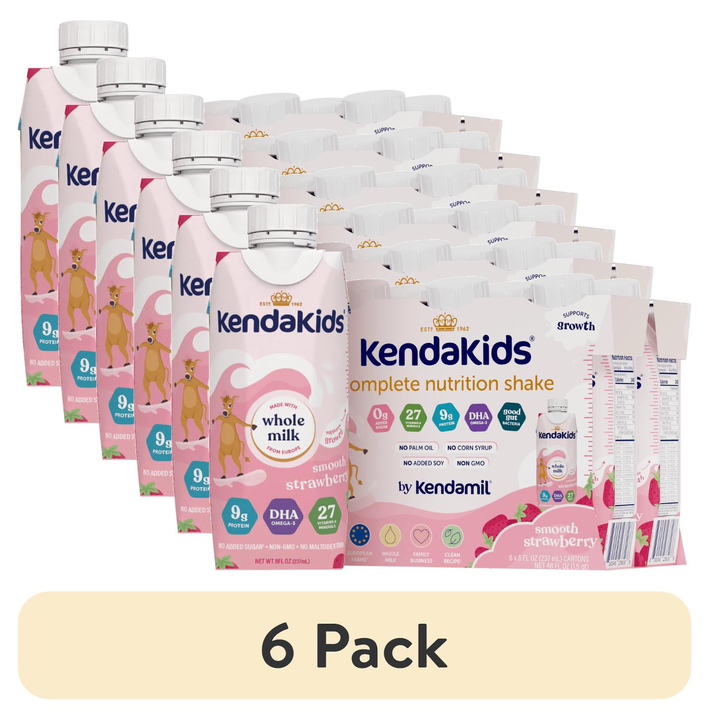 (6 pack) KendaKids Complete Nutrition Shakes with Protein & DHA ...