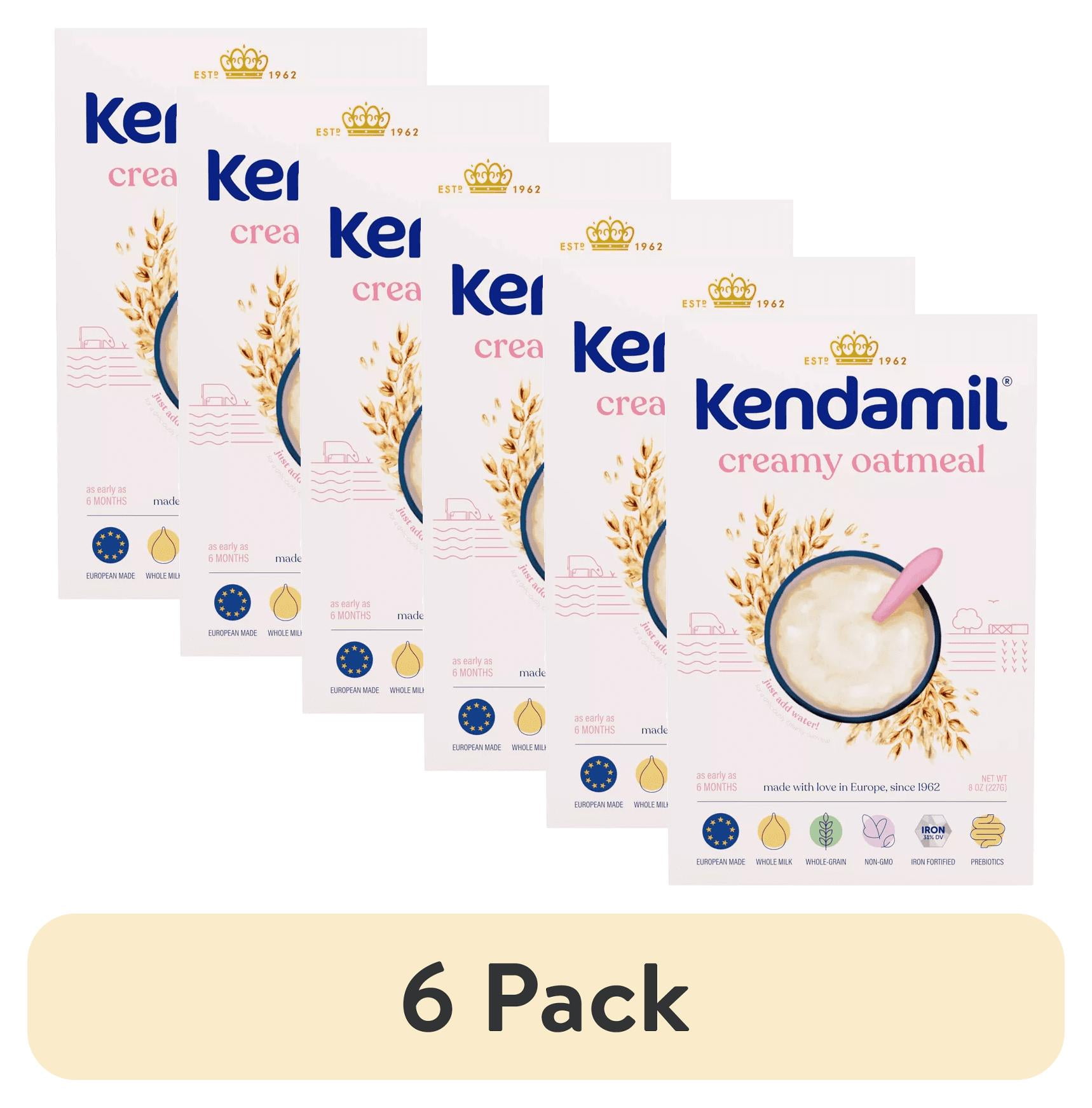 (6 pack) Kendamil Whole Grain Baby Cereal, Creamy Oatmeal, Whole Milk ...