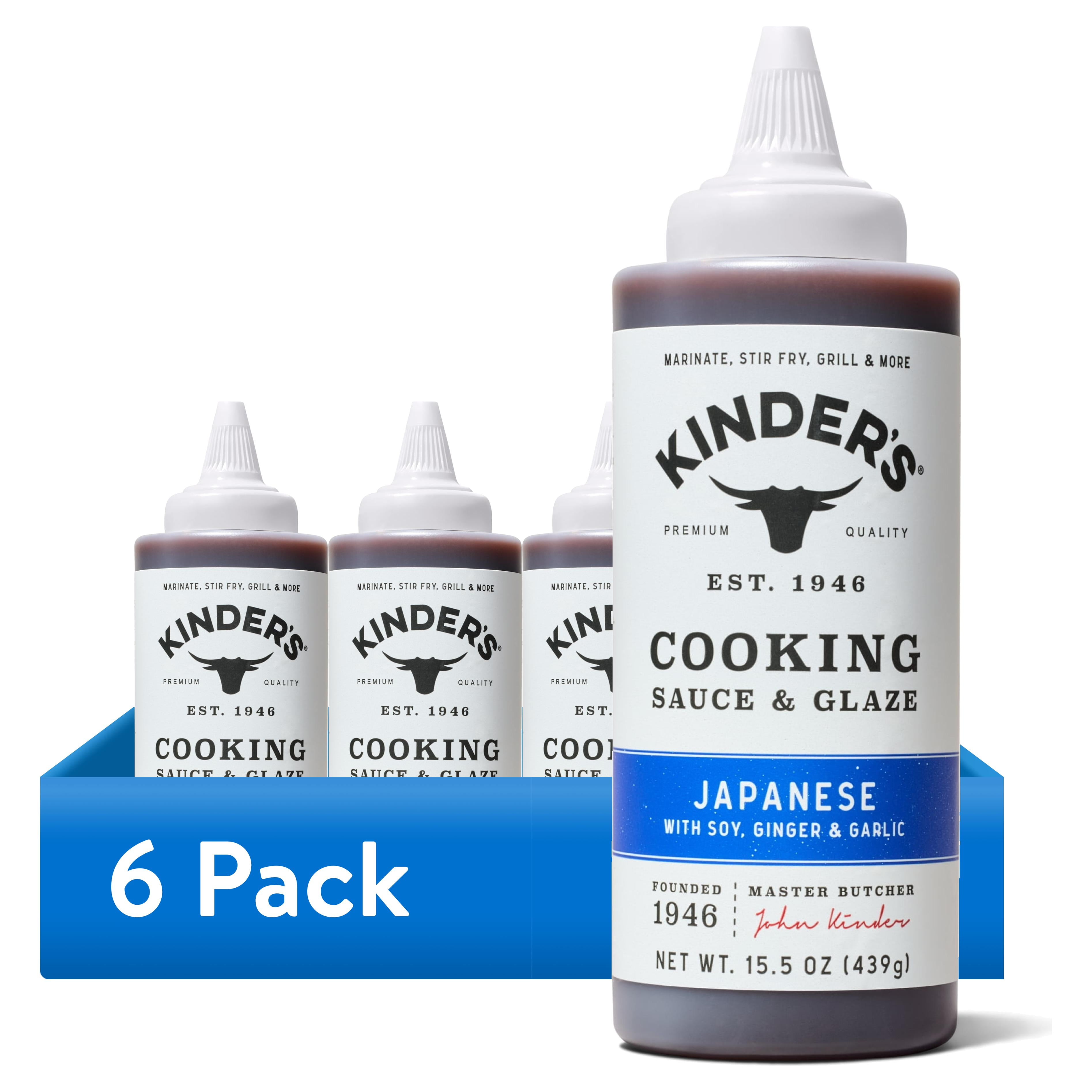 (6 pack) Kinder's Japanese BBQ Cooking Sauce and Glaze, 15.5 oz Squeeze ...