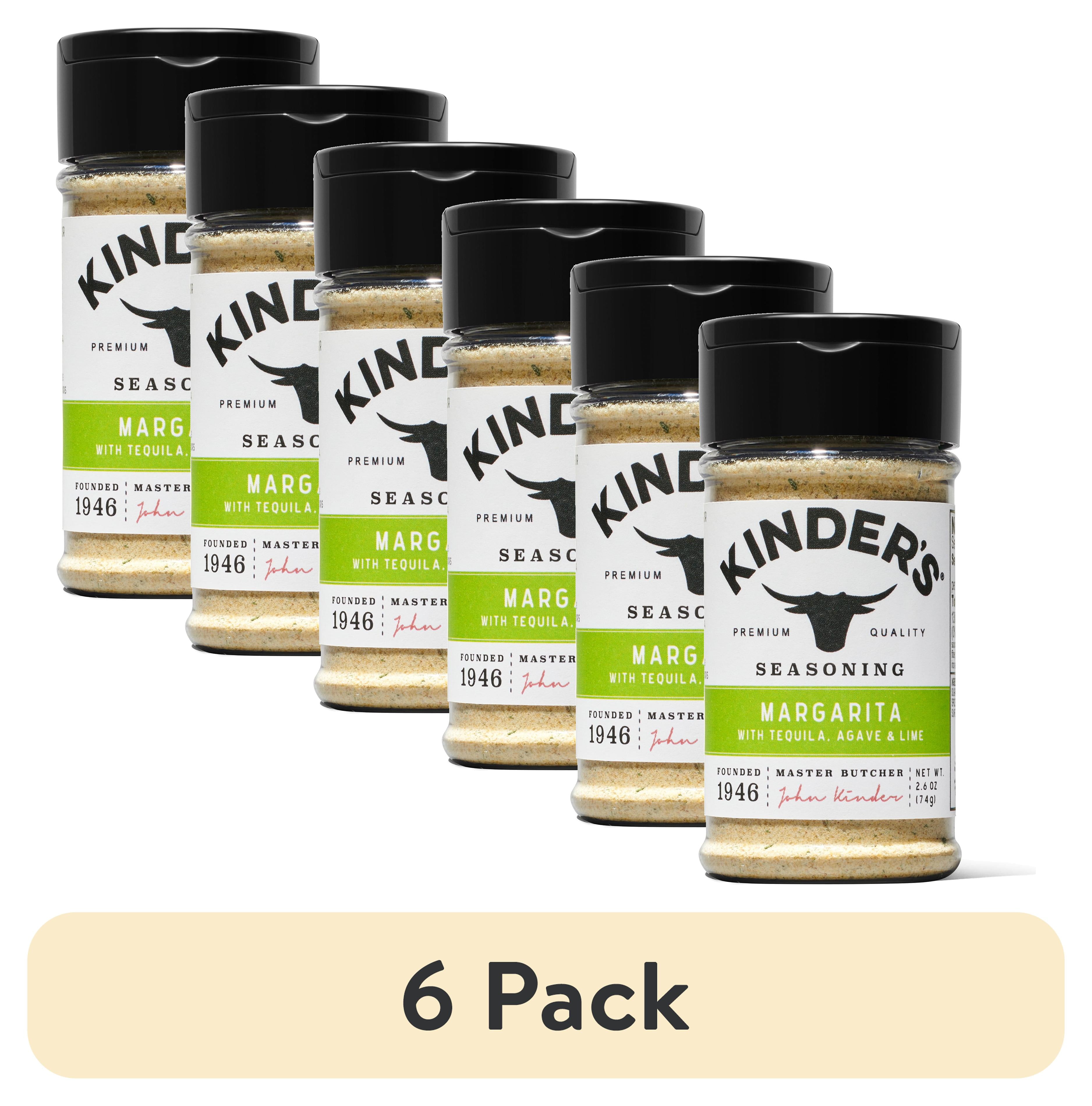 (6 pack) Kinder's Margarita Rub and Seasoning with Tequila, Agave and ...