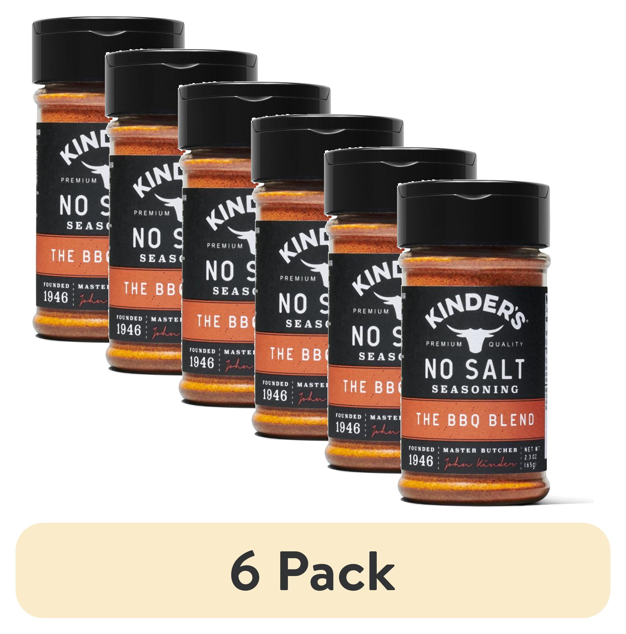 (6 pack) Kinder's The BBQ Blend No Salt Seasoning & Rub, 2.3 oz - Walmart.com