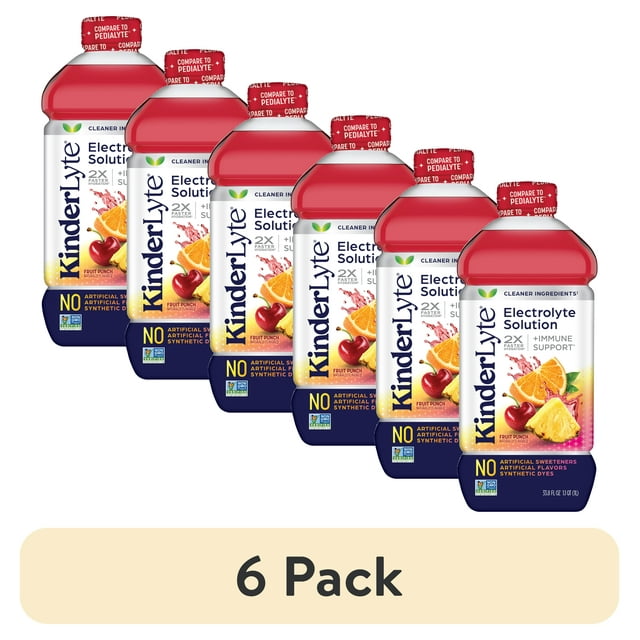 (6 pack) Kinderfarms KinderLyte Electrolyte Drink Solution for Kids ...