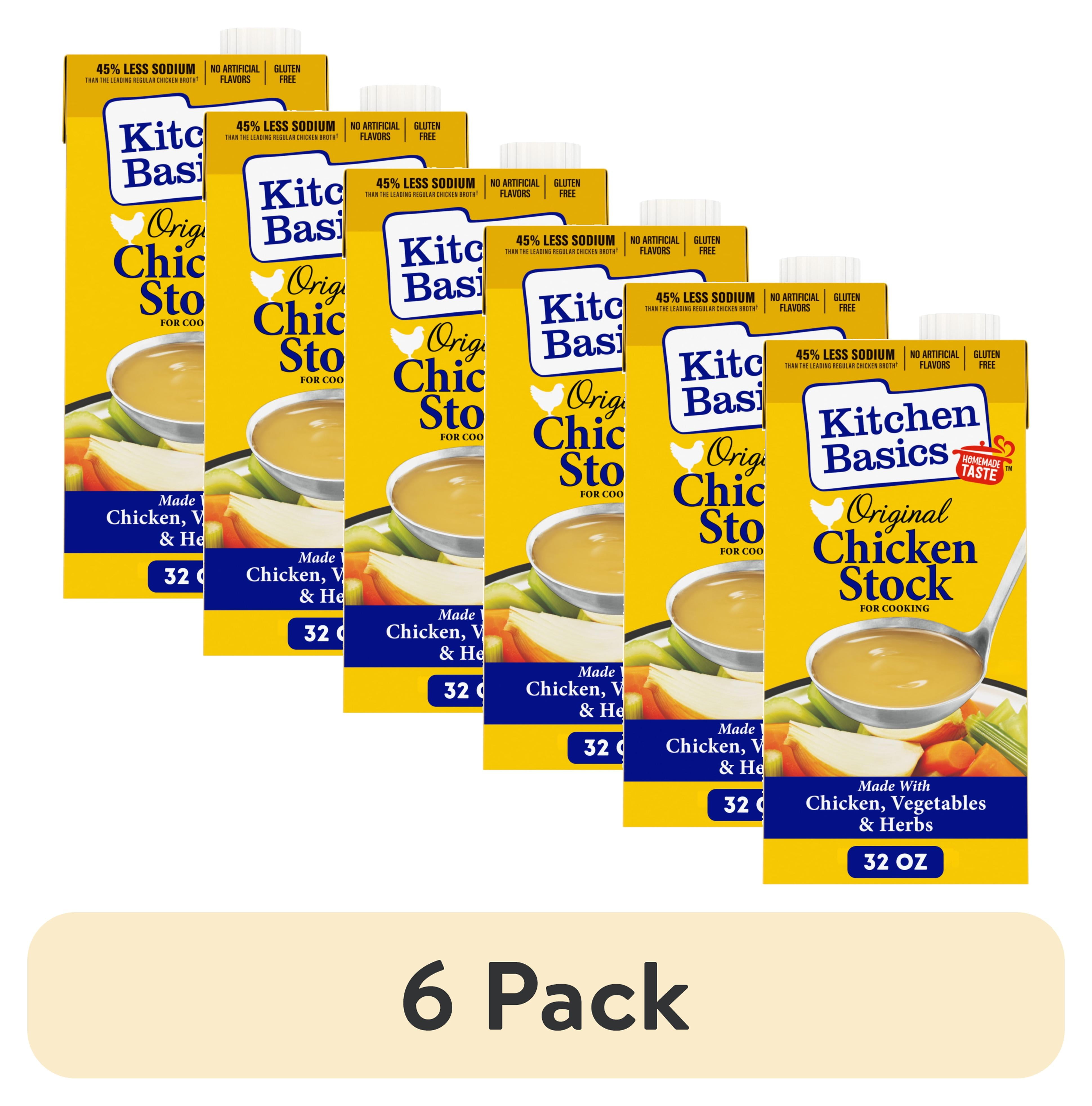 (6 pack) Kitchen Basics Original Chicken Stock, 32 oz Carton - Walmart.com