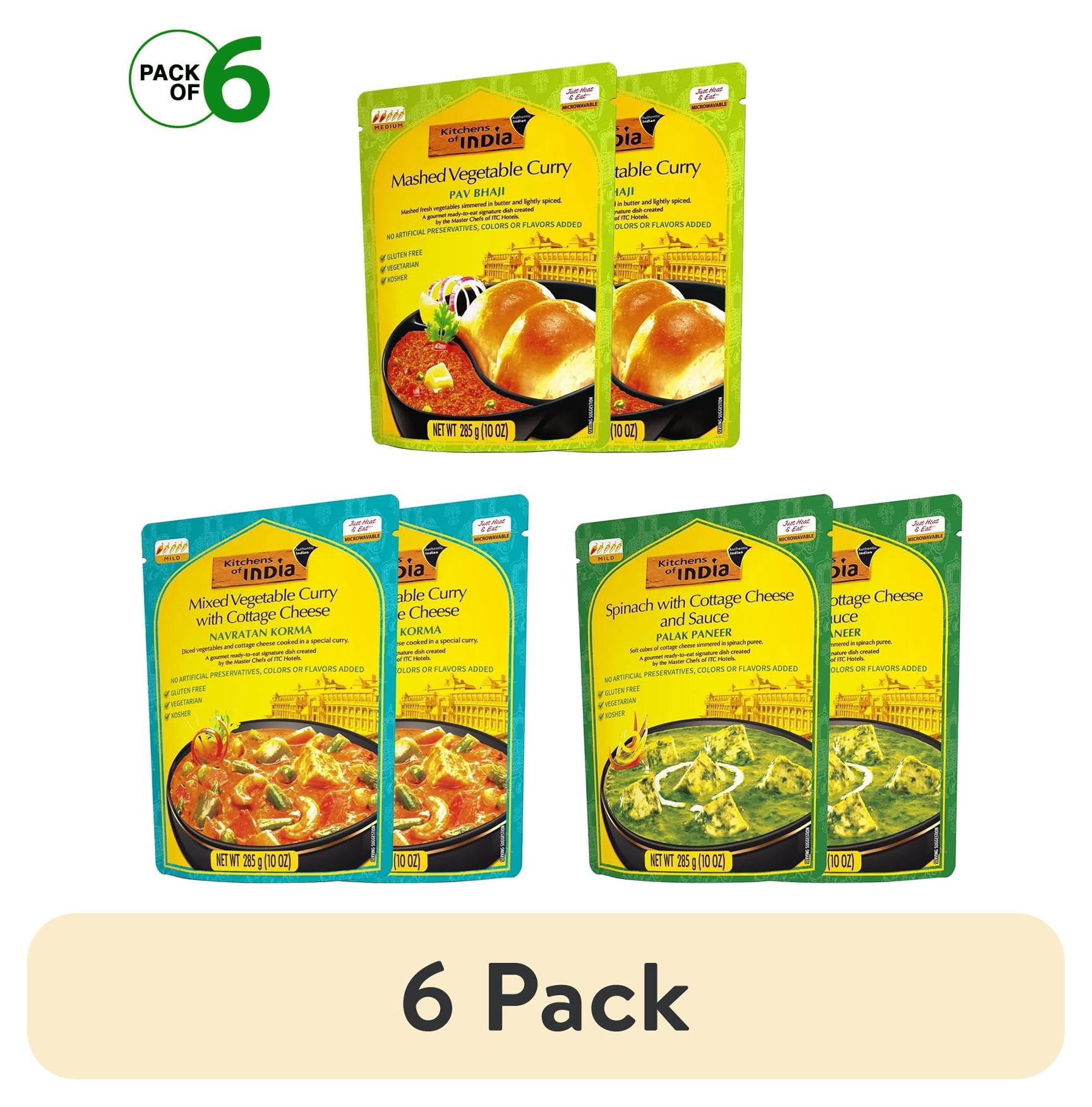 (6 pack) Kitchens of India Ready-to-Eat Variety Pack Indian Dish No ...