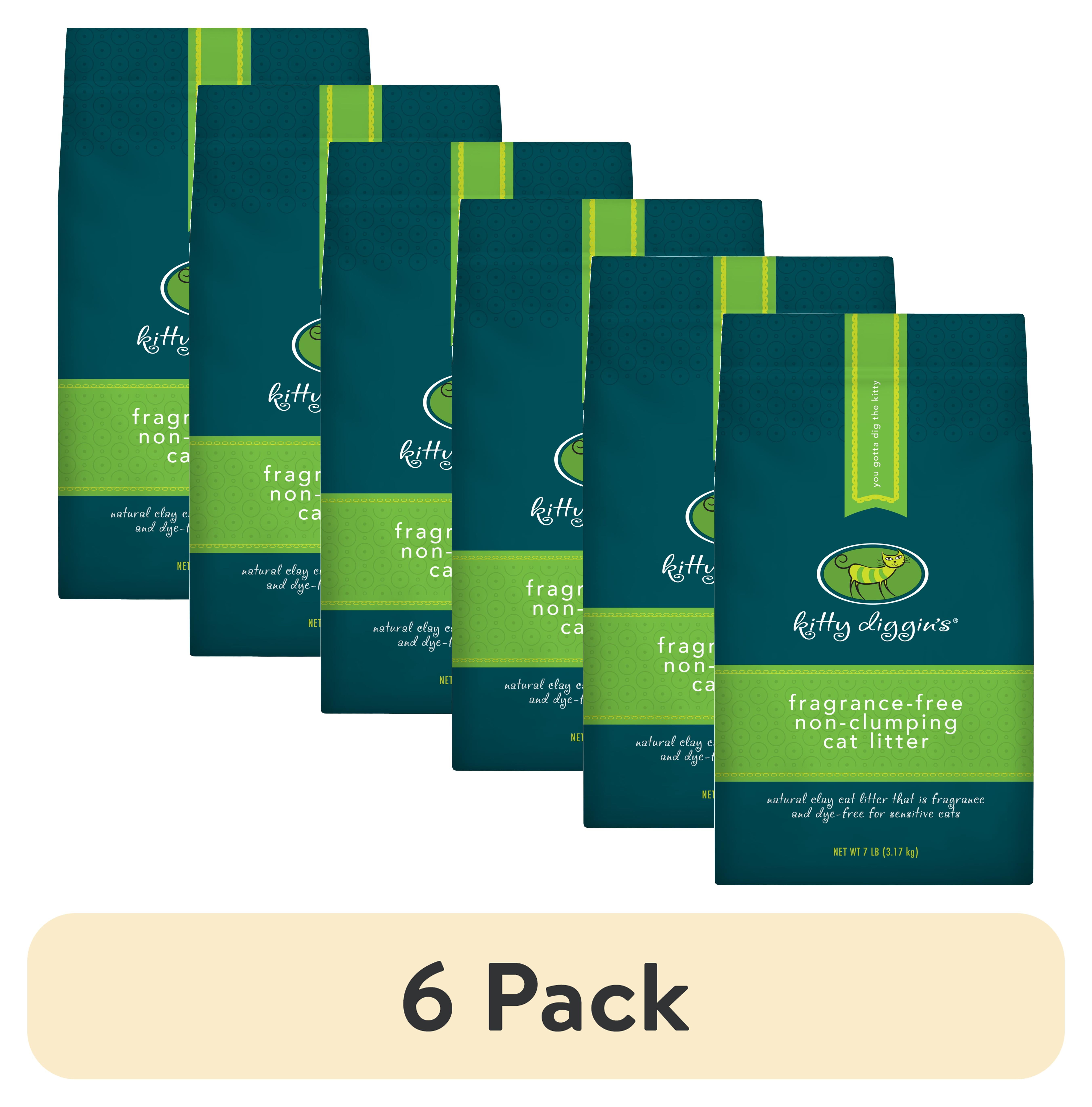 (6 pack) Kitty Diggin's Fragrance-Free Cat Litter, 7 lbs - Walmart.com