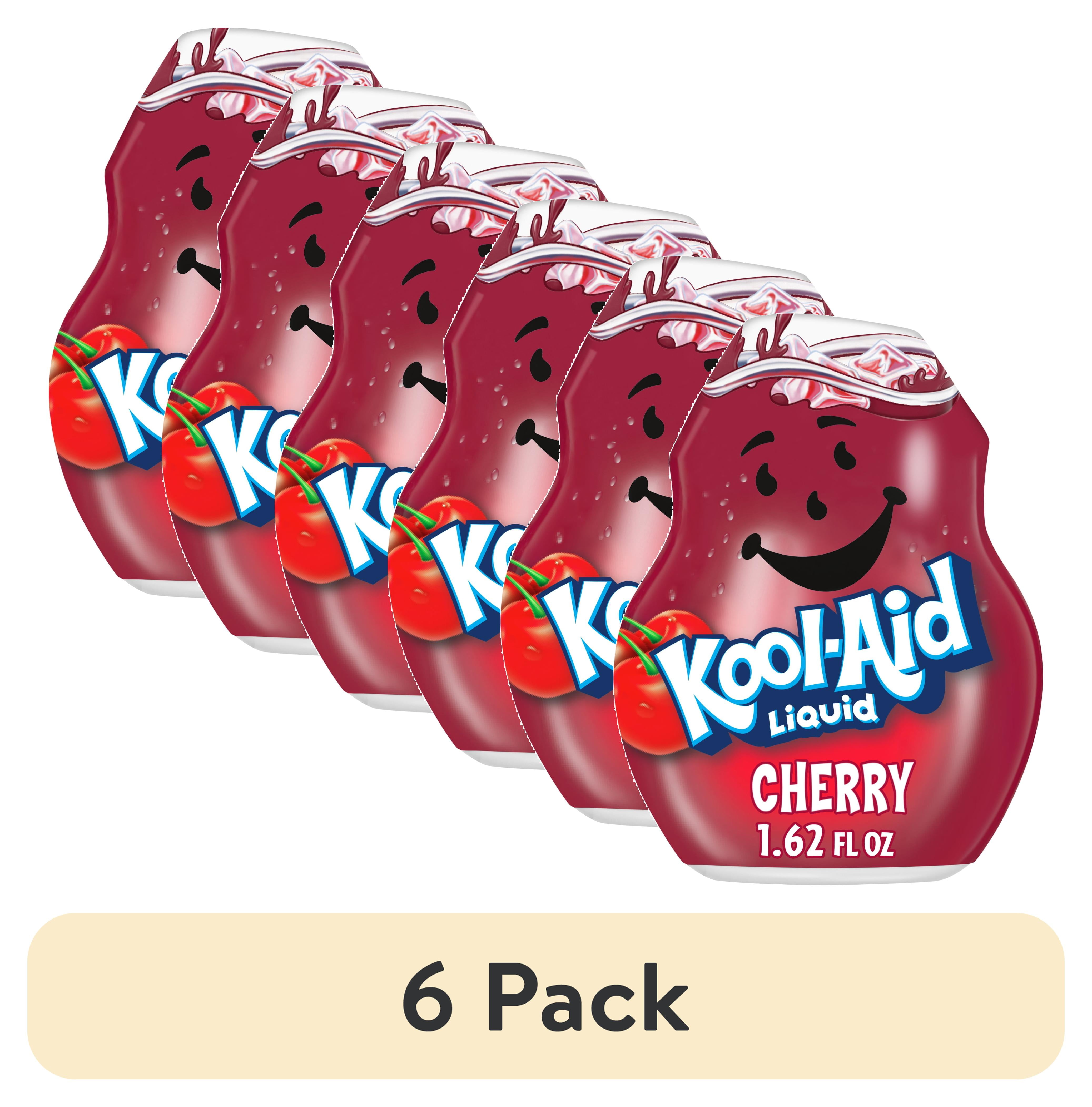 (6 pack) Kool-Aid Liquid Cherry Soft Drink Mix, 1.62 fl oz Bottle ...