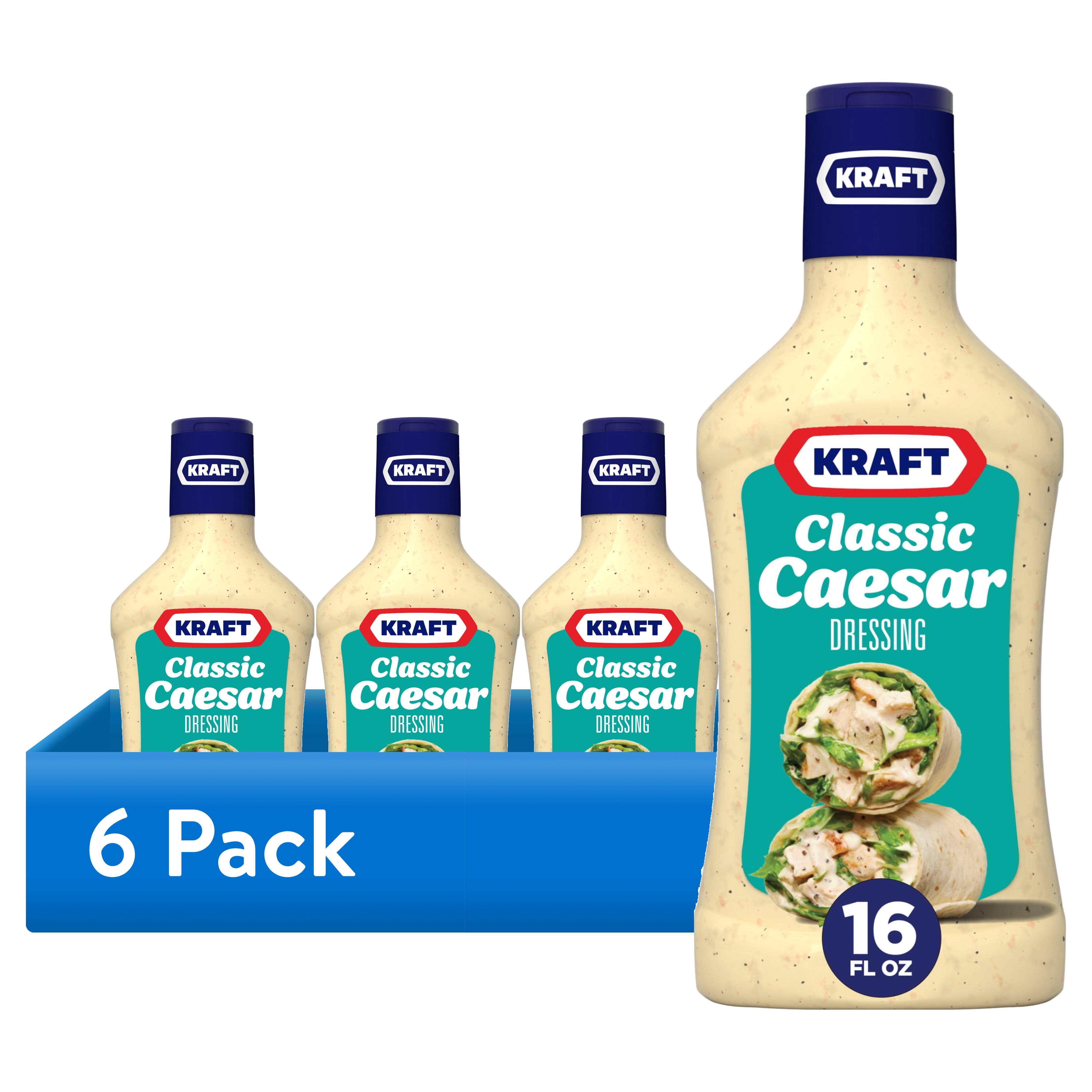 (6 pack) Kraft Classic Caesar Dressing, 16 fl oz Bottle - Walmart.com