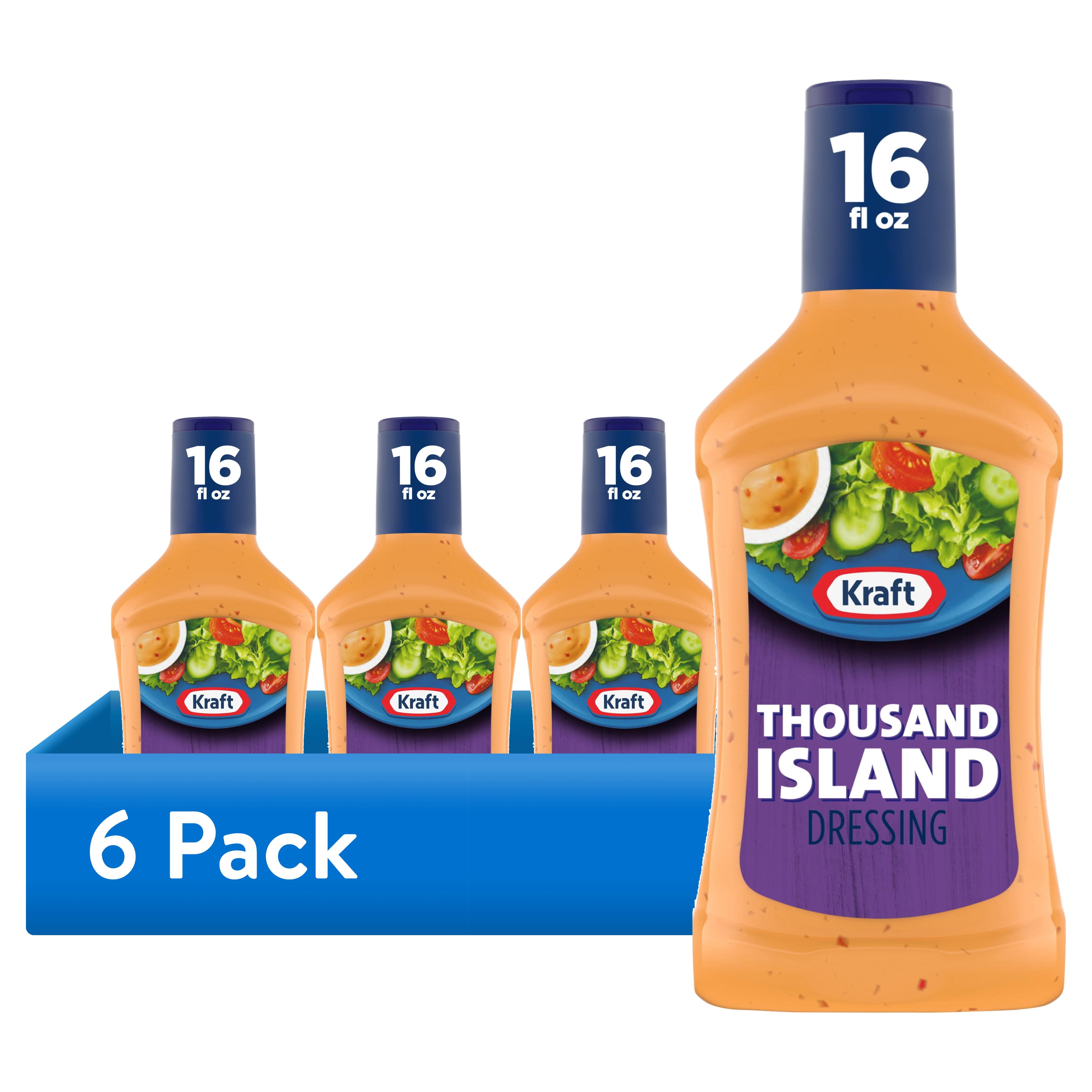 (6 pack) Kraft Thousand Island Dressing, 16 fl oz Bottle - Walmart.com
