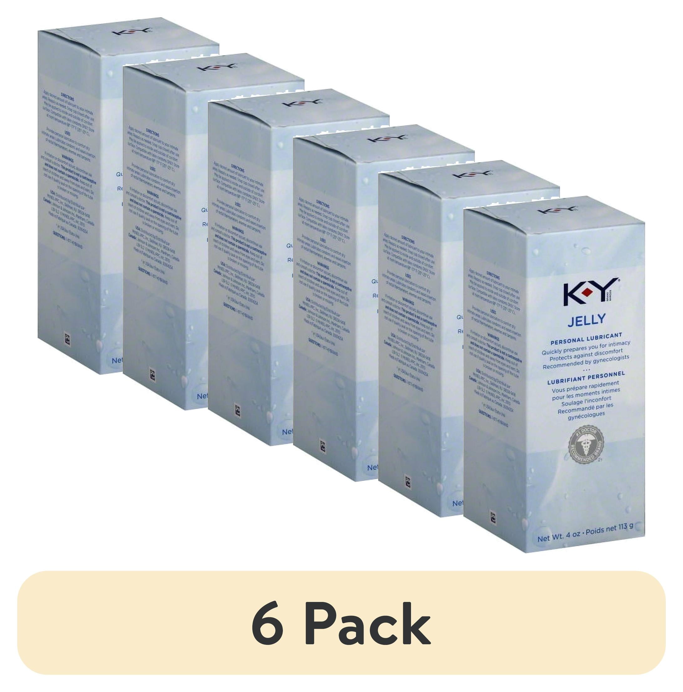 (6 pack) Ky Personal Water Based Lubricant Jelly 4 Oz - Walmart.com