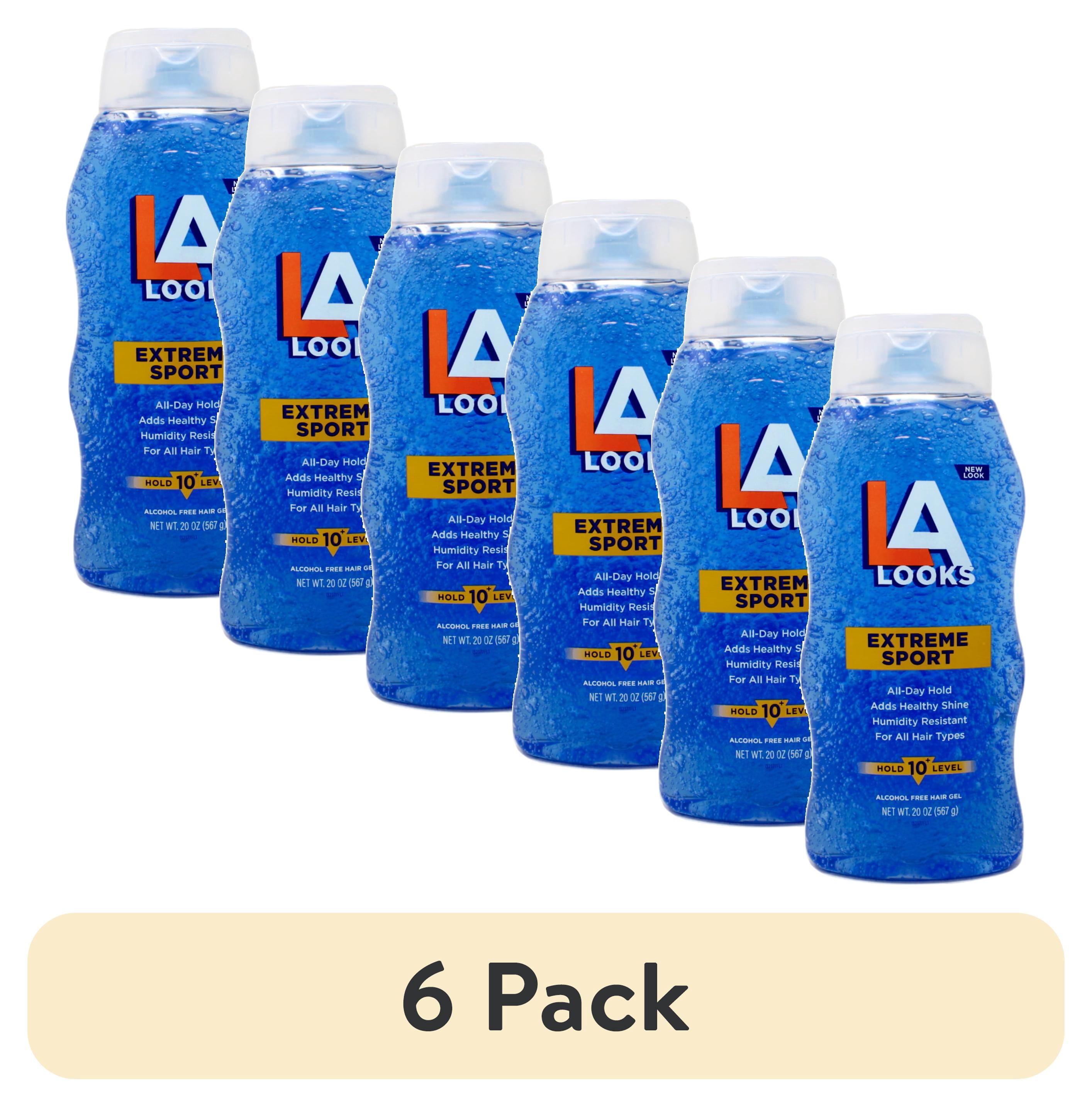 (6 pack) L.A. LOOKS Extreme Sport Hold 10 Level, All Day Hold, for All ...