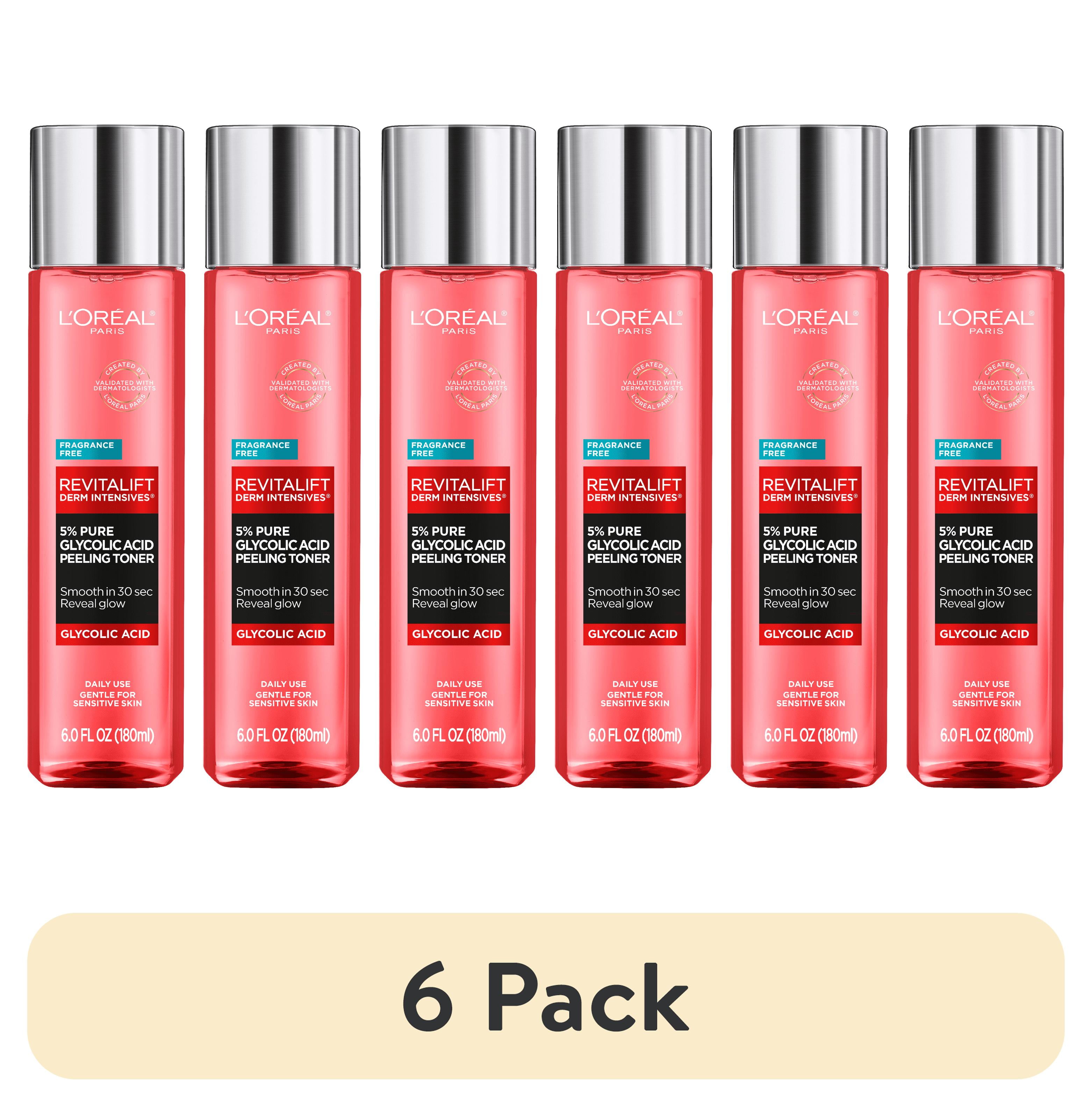 (6 pack) L'Oreal Paris Revitalift 5 Percent Glycolic Acid Peeling Toner ...