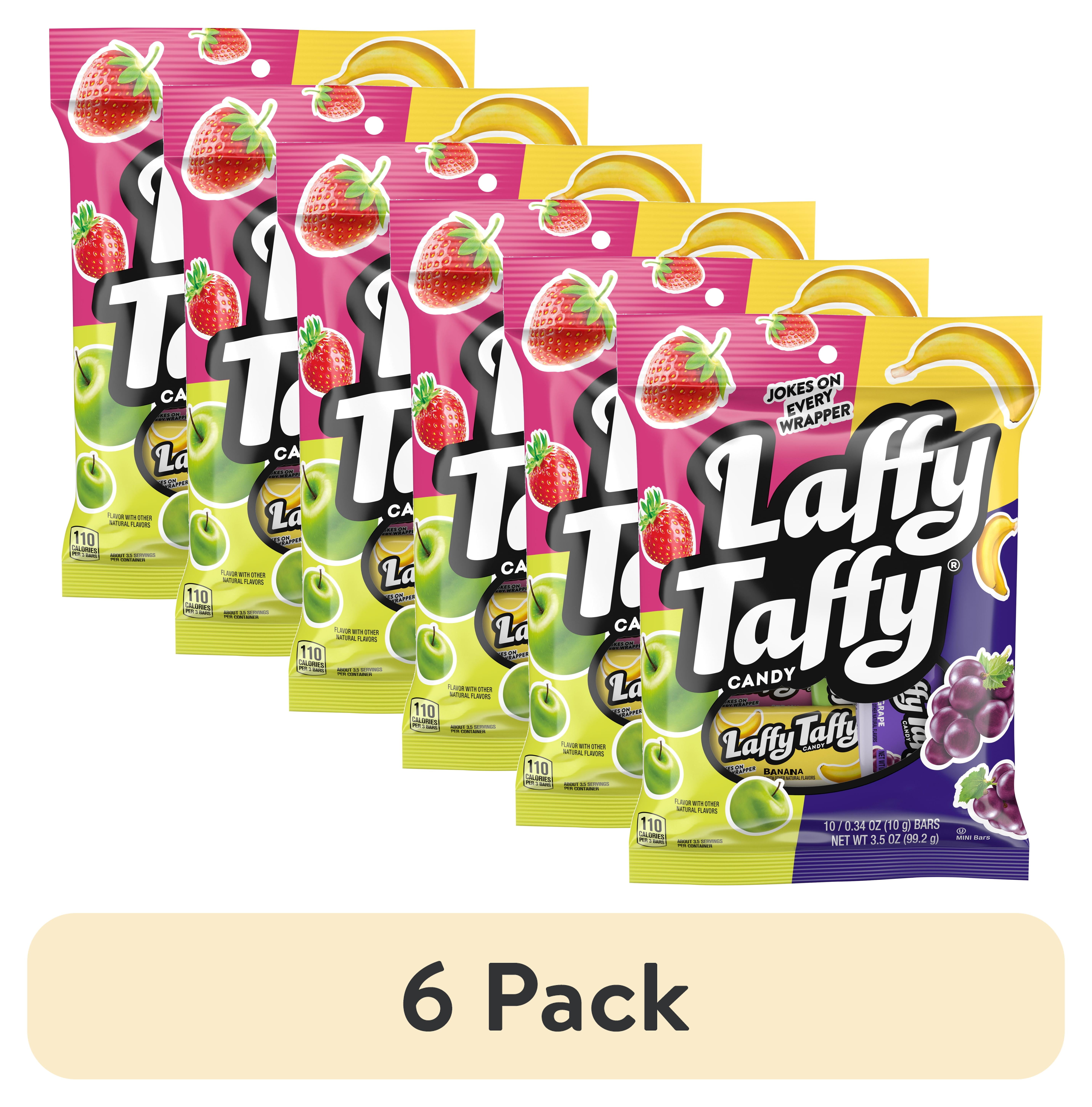 (6 pack) Laffy Taffy Fruit Flavored Candy, Individually Wrapped ...