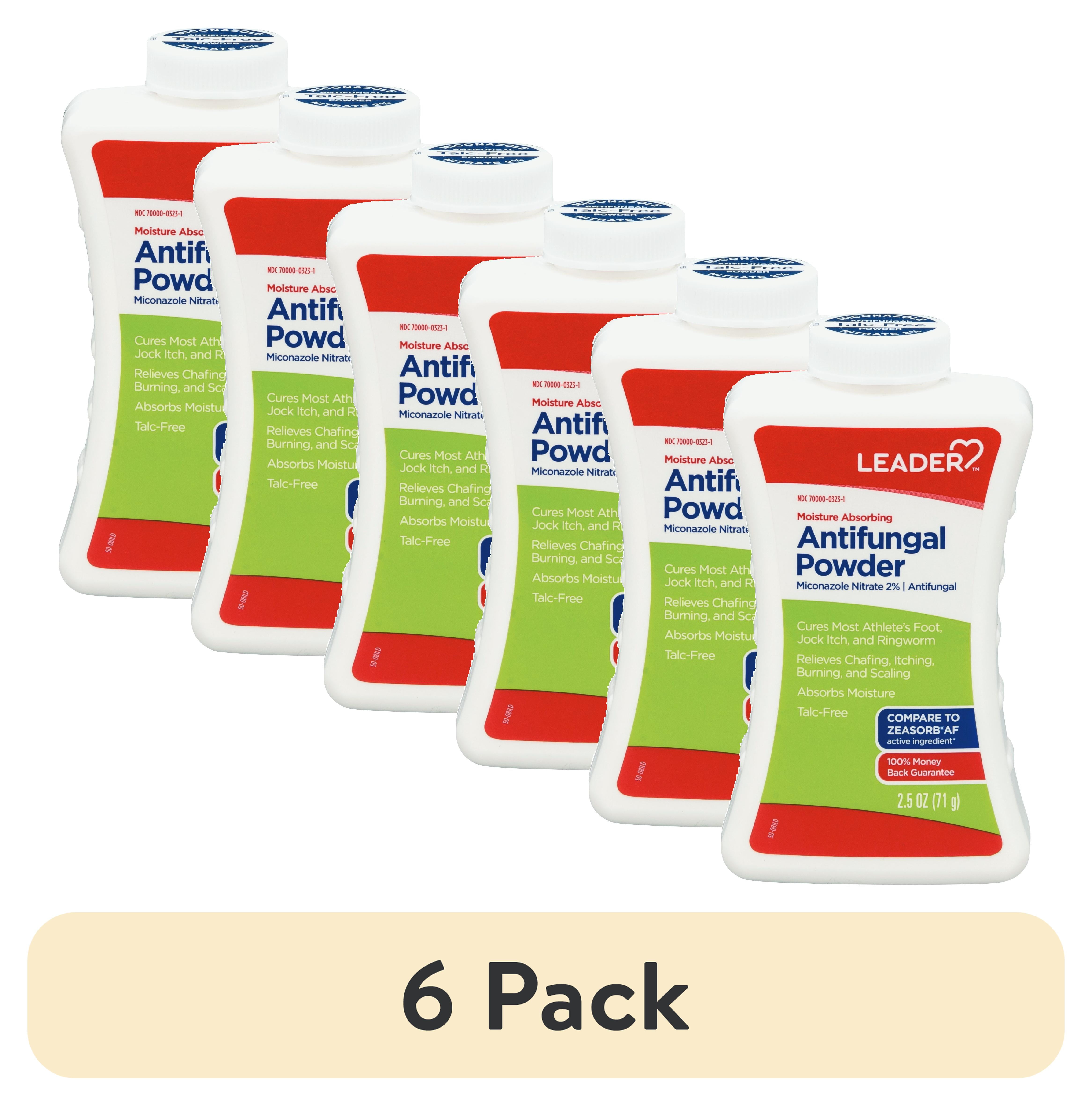 (6 pack) Leader Athlete's Foot Antifungal Powder, Moisture Absorbing ...