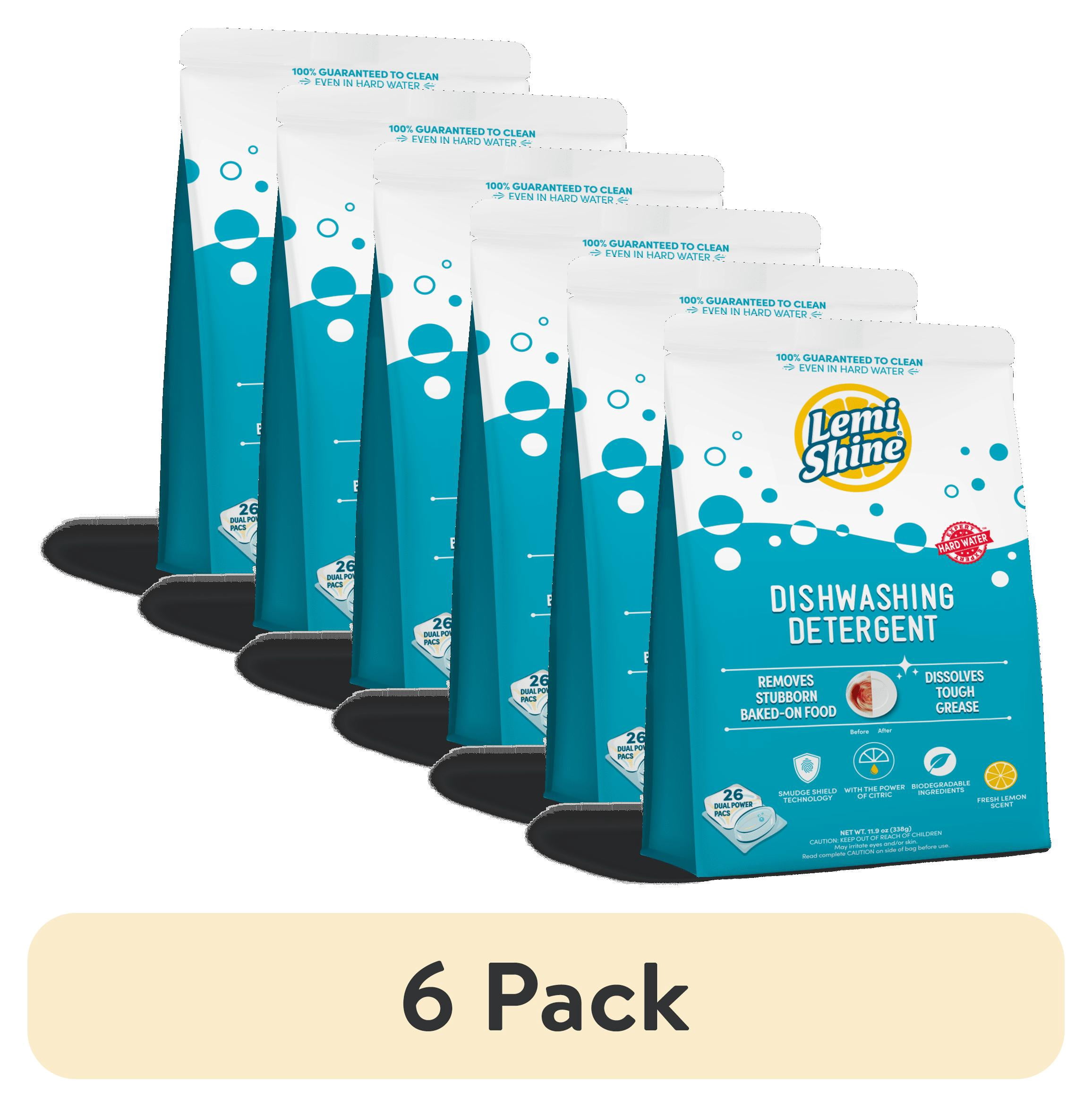 (6 pack) Lemi Shine Auto Dish Detergent Pods, Fresh Lemon Scent, 26 Ct ...