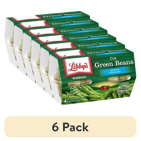 (6 pack) Libby's Cut Green Beans Lightly Seasoned With Sea Salt, 4 Oz ...
