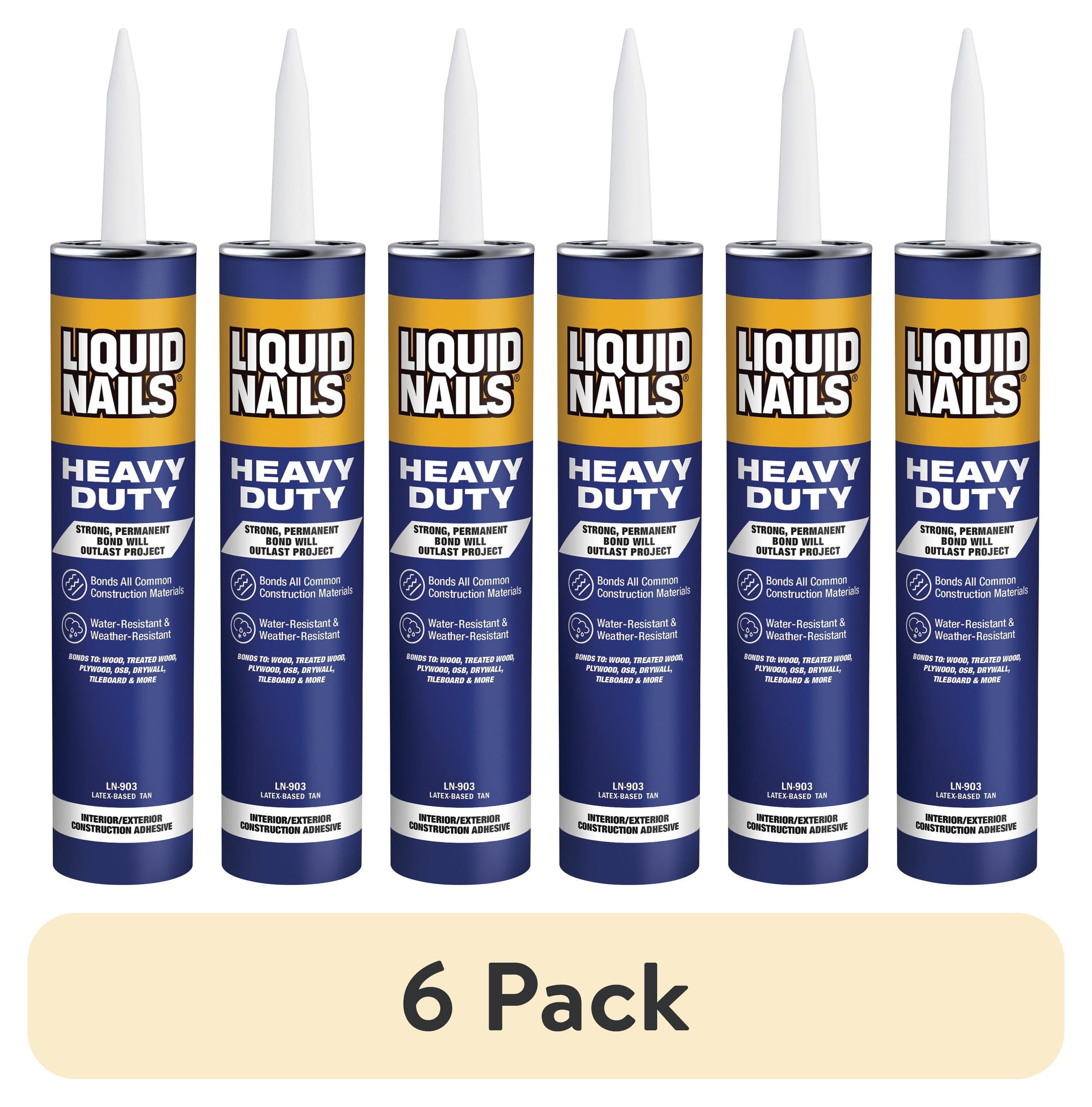 (6 pack) Liquid Nails Heavy Duty 10 oz. White Low VOC Construction ...