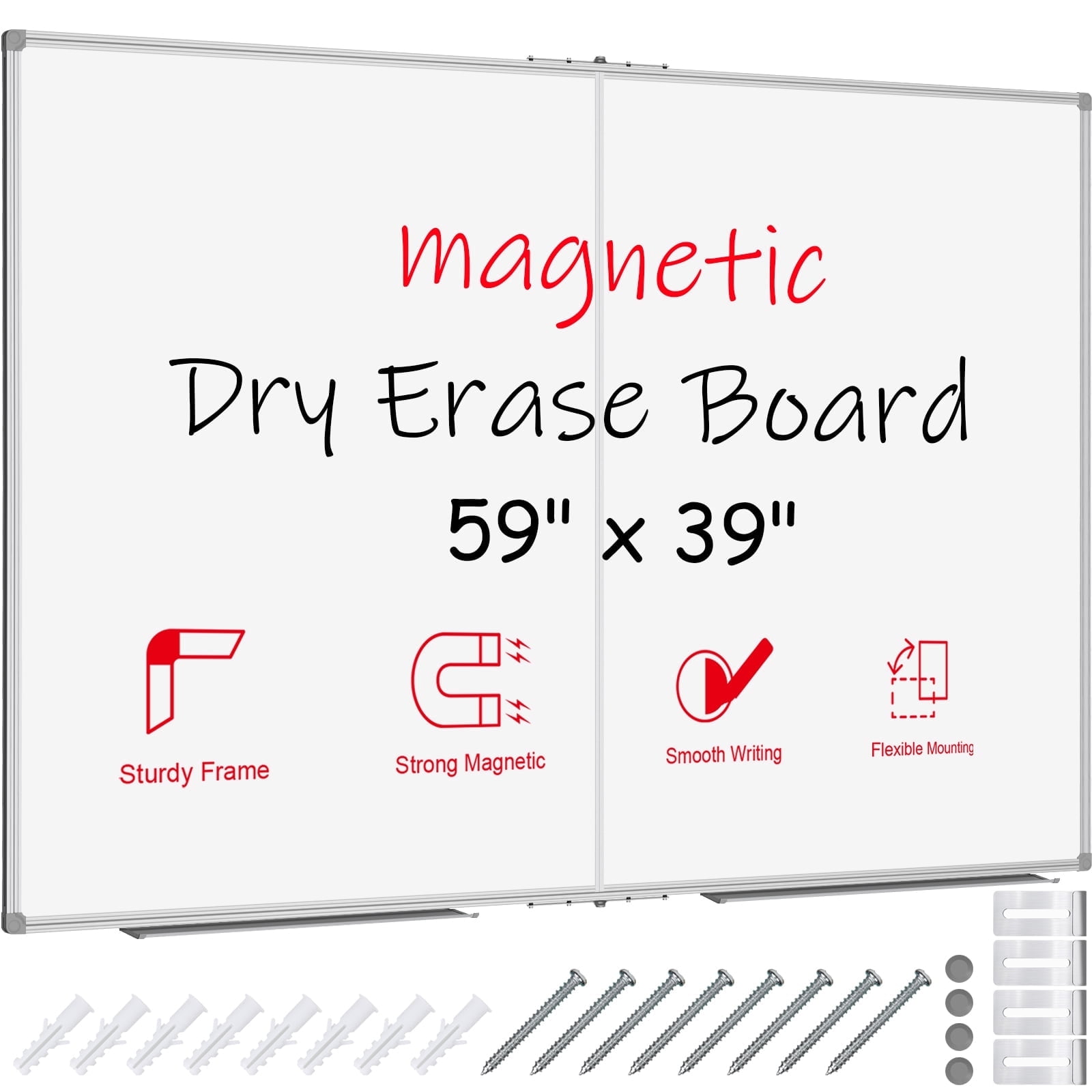 (6 pack) Lockways Magnetic Large Whiteboard, Oversize Dry Erase White ...