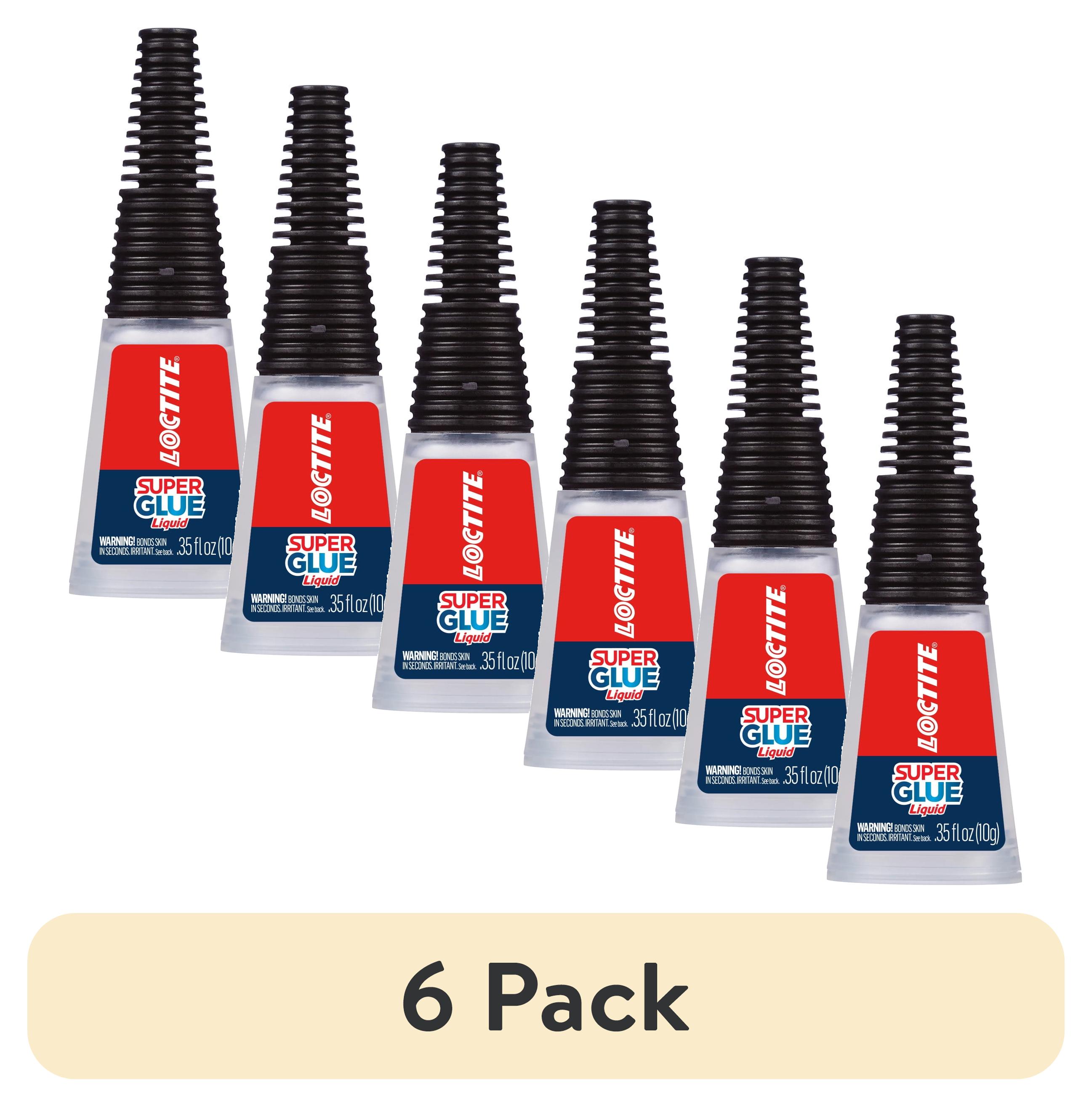 (6 pack) Loctite Super Glue Liquid Longneck Bottle, Pack of 1, Clear 0. ...
