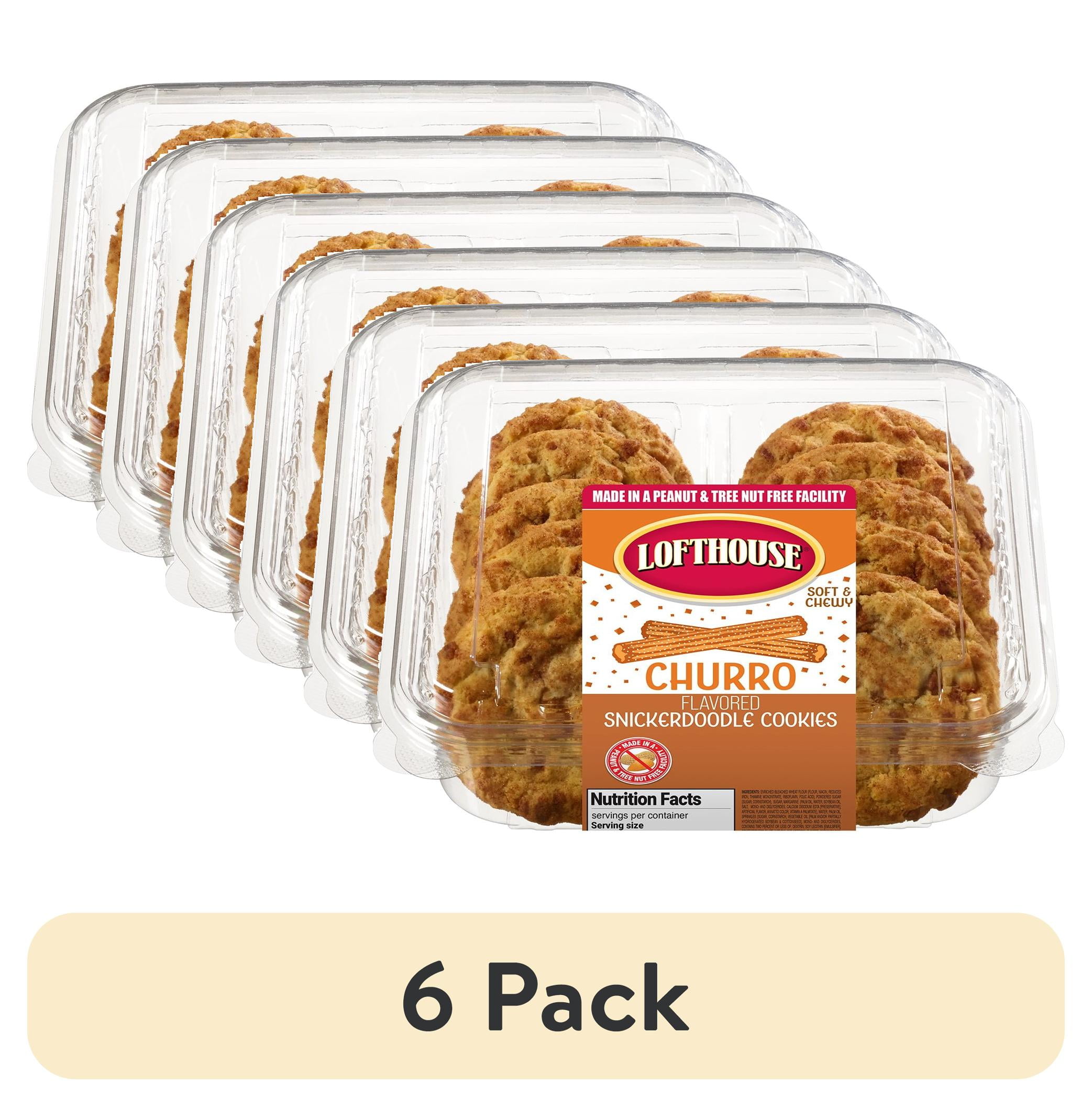 (6 pack) Lofthouse Soft Baked Churro Snickerdoodle Cookies, 12 Count ...