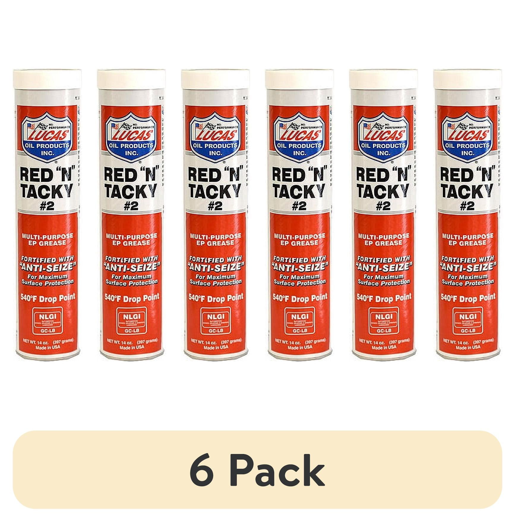(6 pack) Lucas 10005 Multi-Purpose Red N Tacky EP Grease - 14 Ounce ...