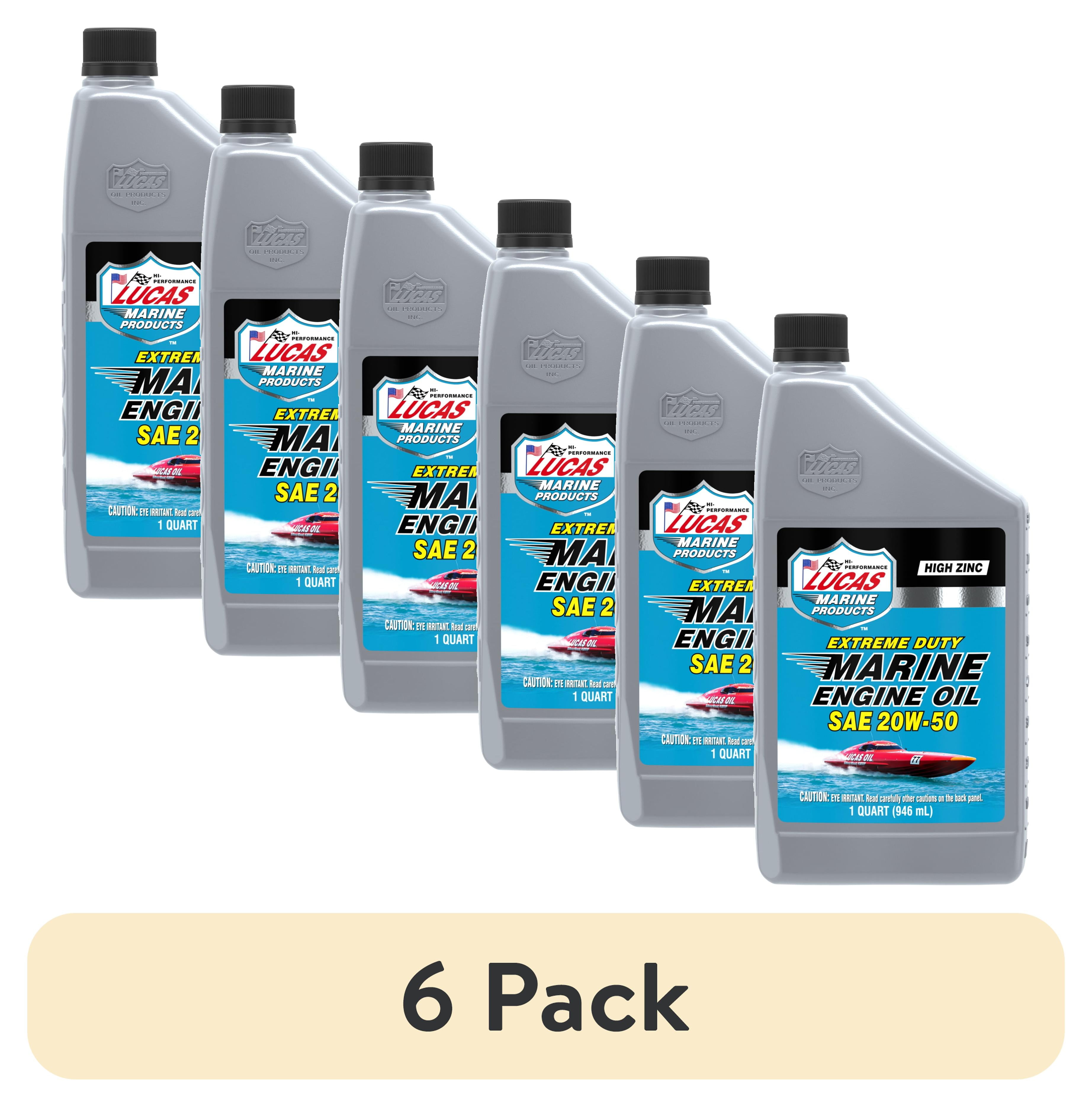 (6 pack) Lucas Marine SAE 20W-50 Extreme Duty Engine Oil 32 Ounce ...