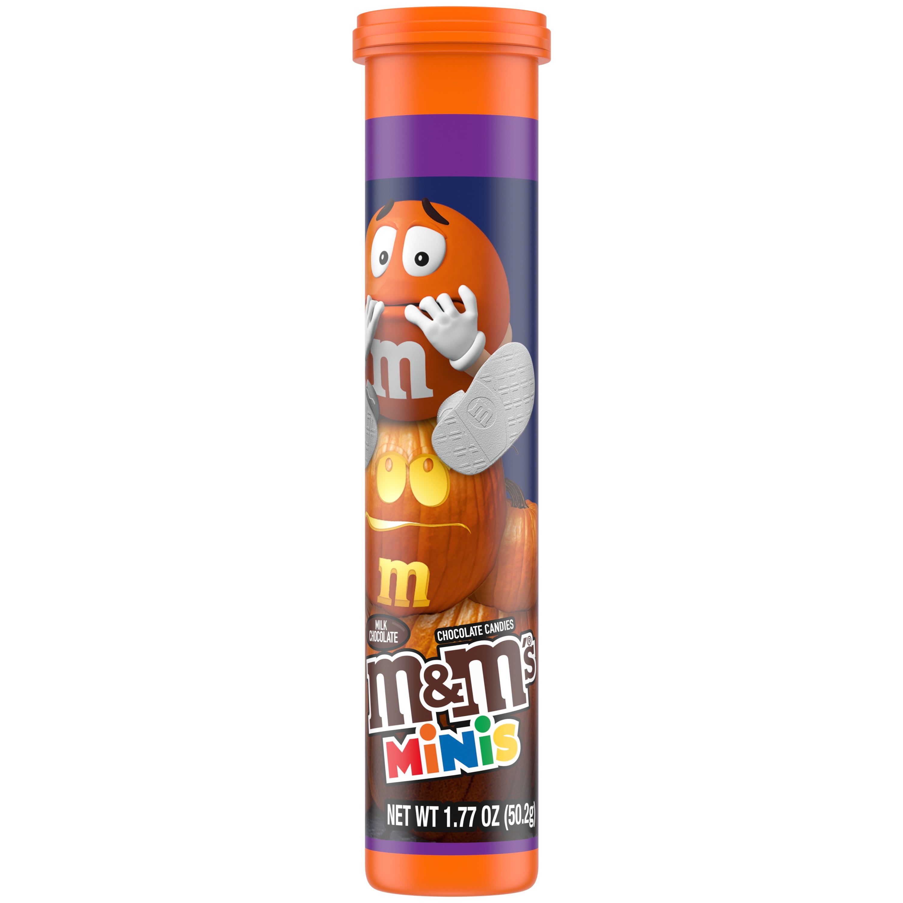 (6 pack) M&M'S MINIS Milk Chocolate Halloween Candy Tube, 1.77 oz ...